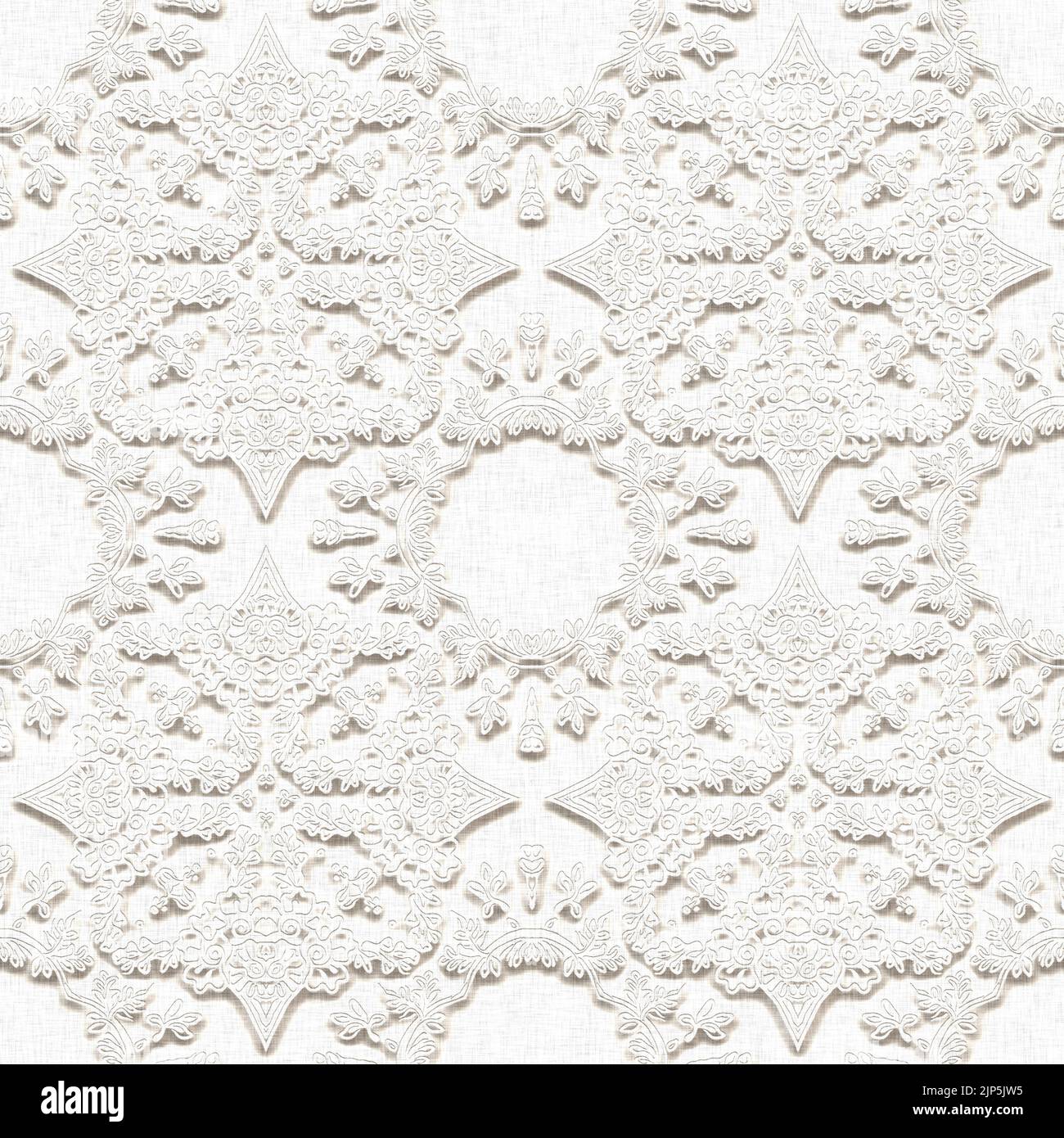White on White linen lace effect background. Minimal stylish wedding ...