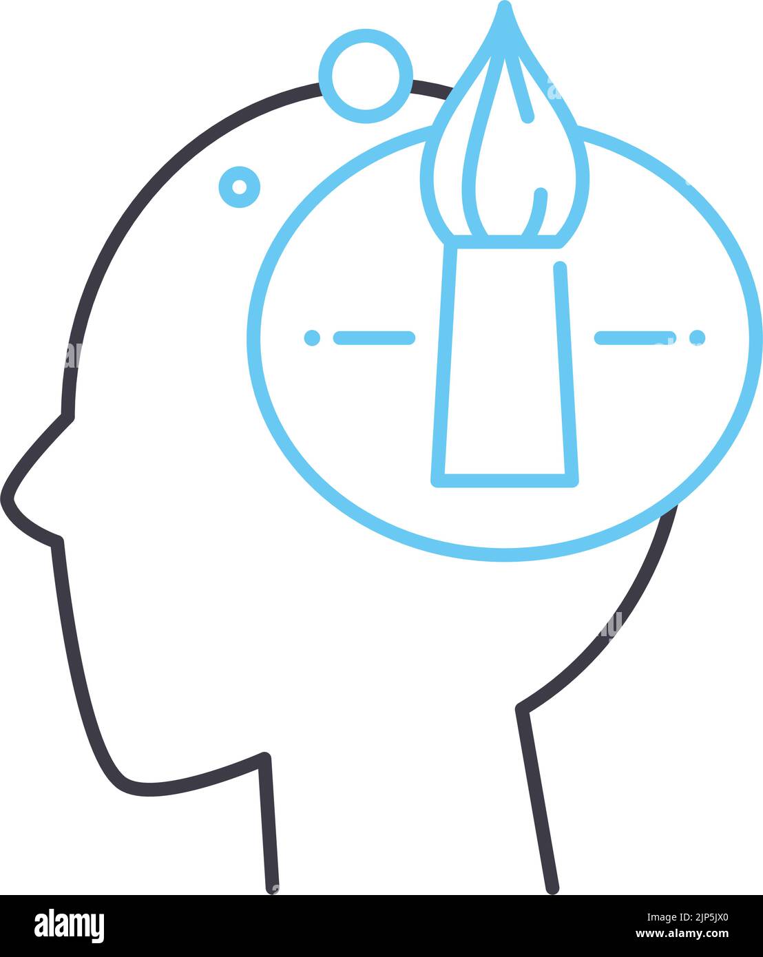 design thinking line icon, outline symbol, vector illustration, concept ...