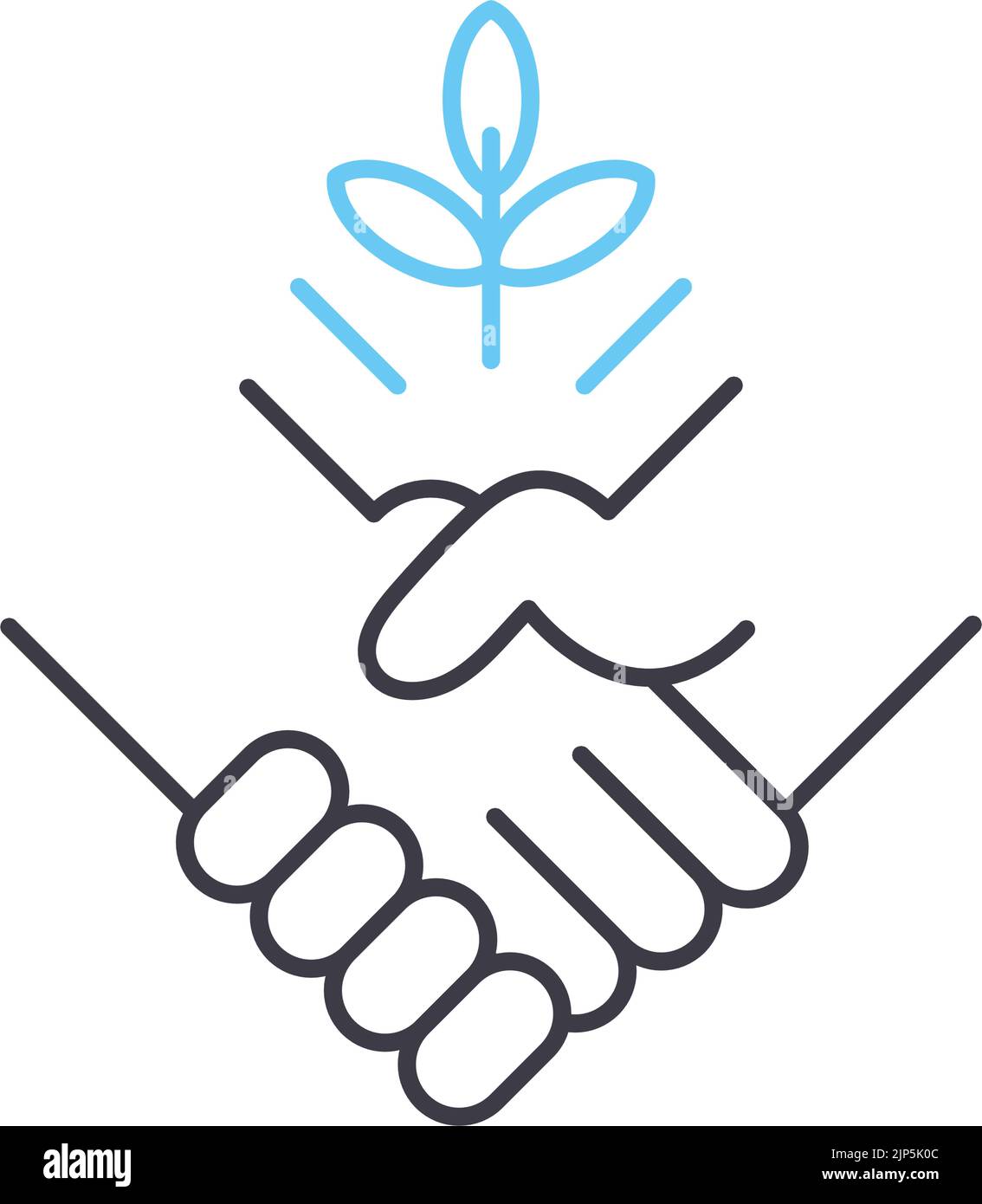collab oration line icon, outline symbol, vector illustration, concept ...