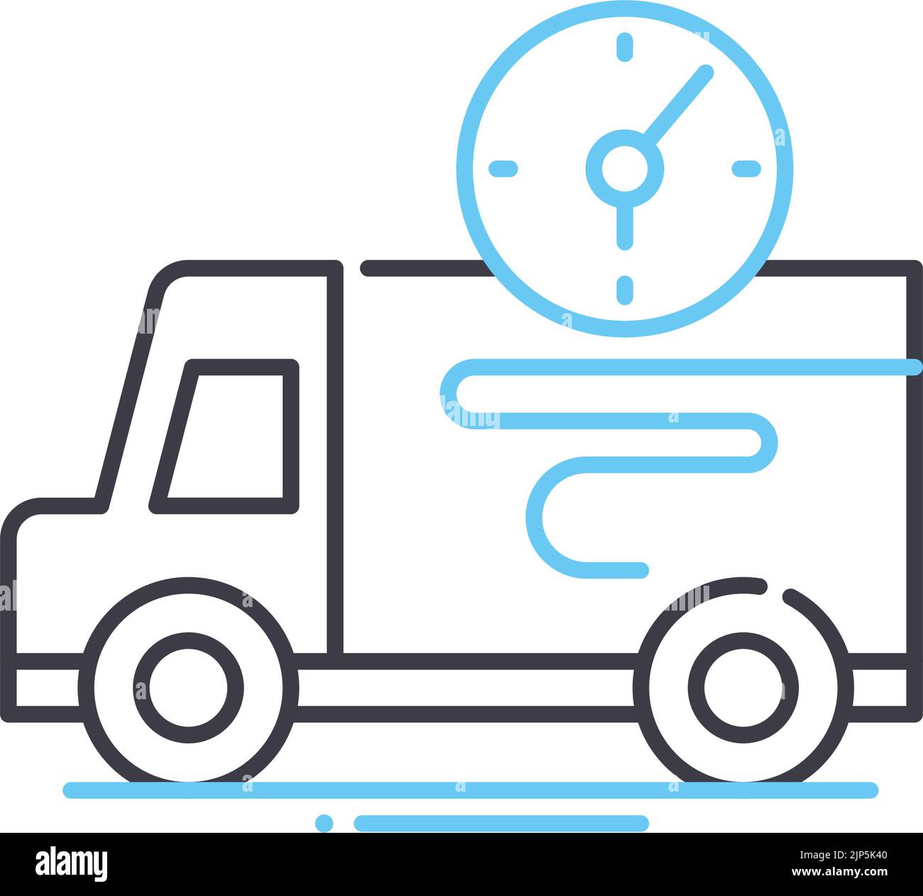fast delivery line icon, outline symbol, vector illustration, concept ...