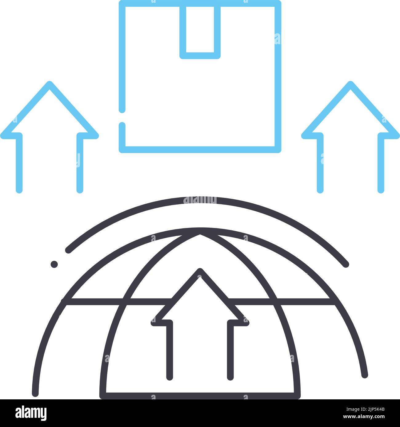 export line icon, outline symbol, vector illustration, concept sign ...