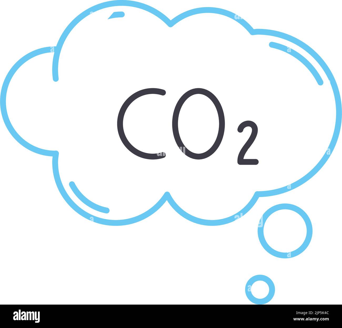 emissons line icon, outline symbol, vector illustration, concept sign ...