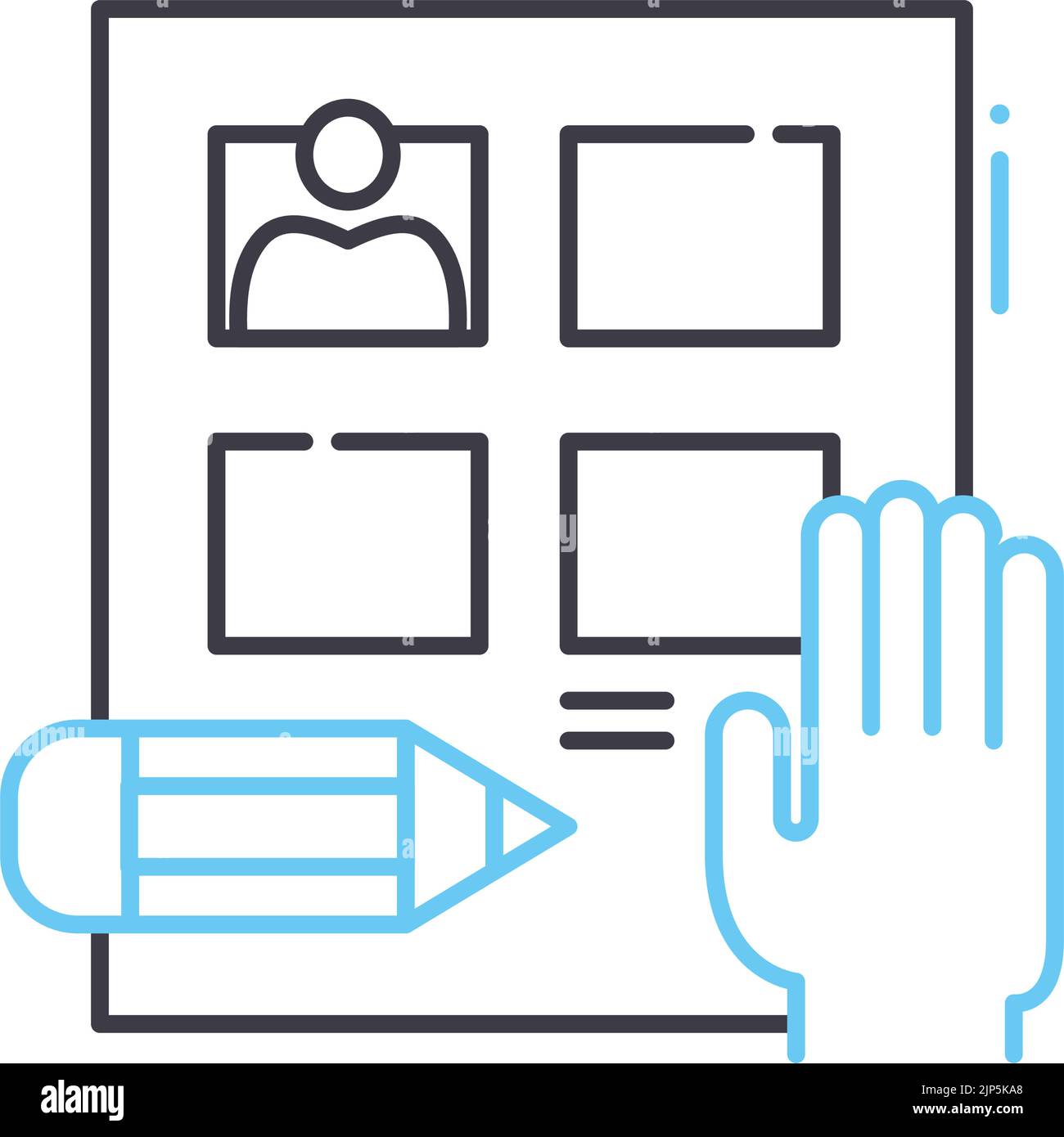 Curriculum vitae document icon vector hi-res stock photography and ...