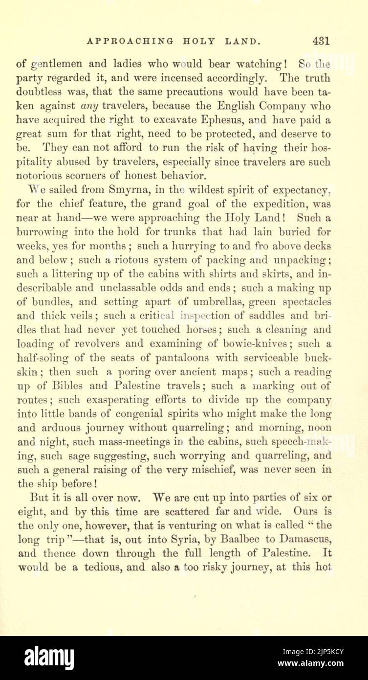 The Innocents Abroad, p. 431 Stock Photo - Alamy