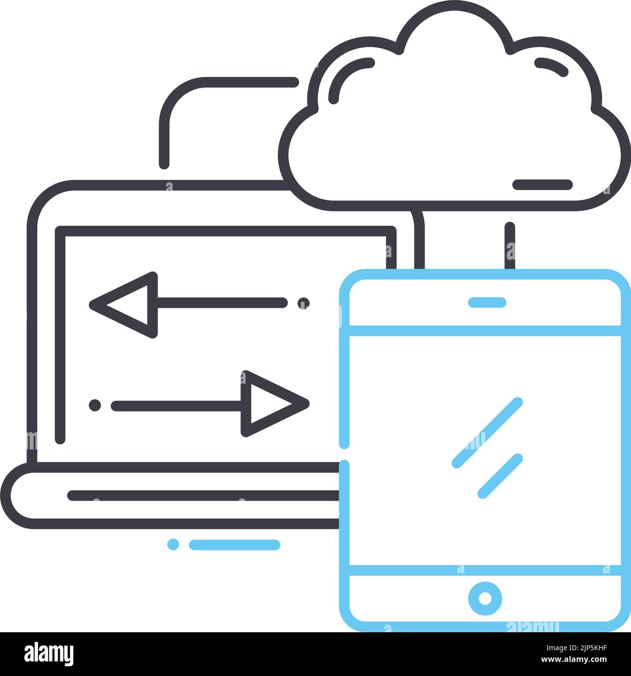 compliting platform line icon, outline symbol, vector illustration ...