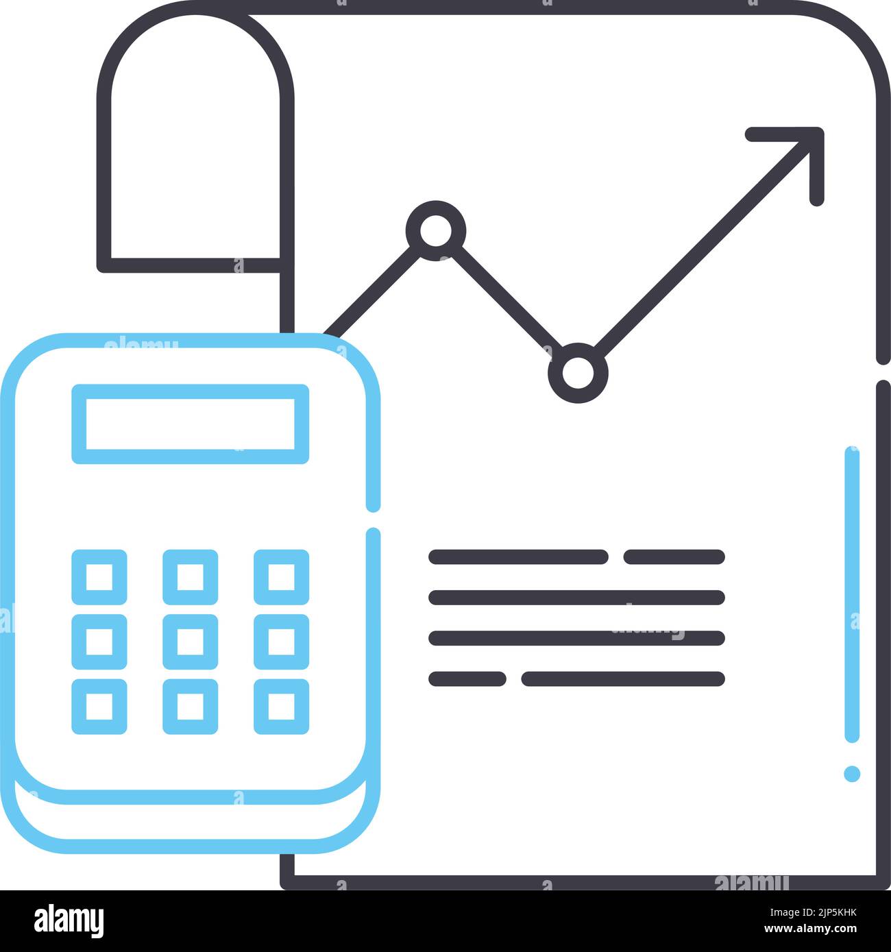 econometrics line icon, outline symbol, vector illustration, concept ...