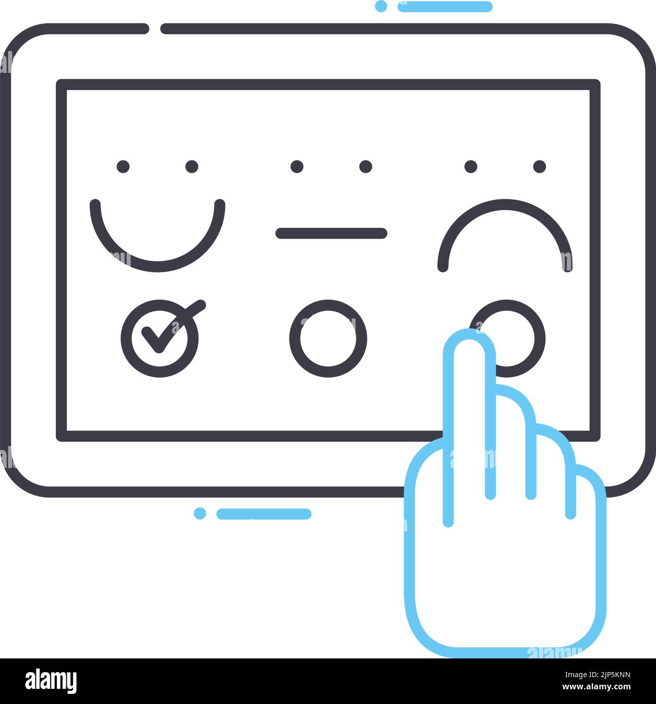 customer survey line icon, outline symbol, vector illustration, concept ...