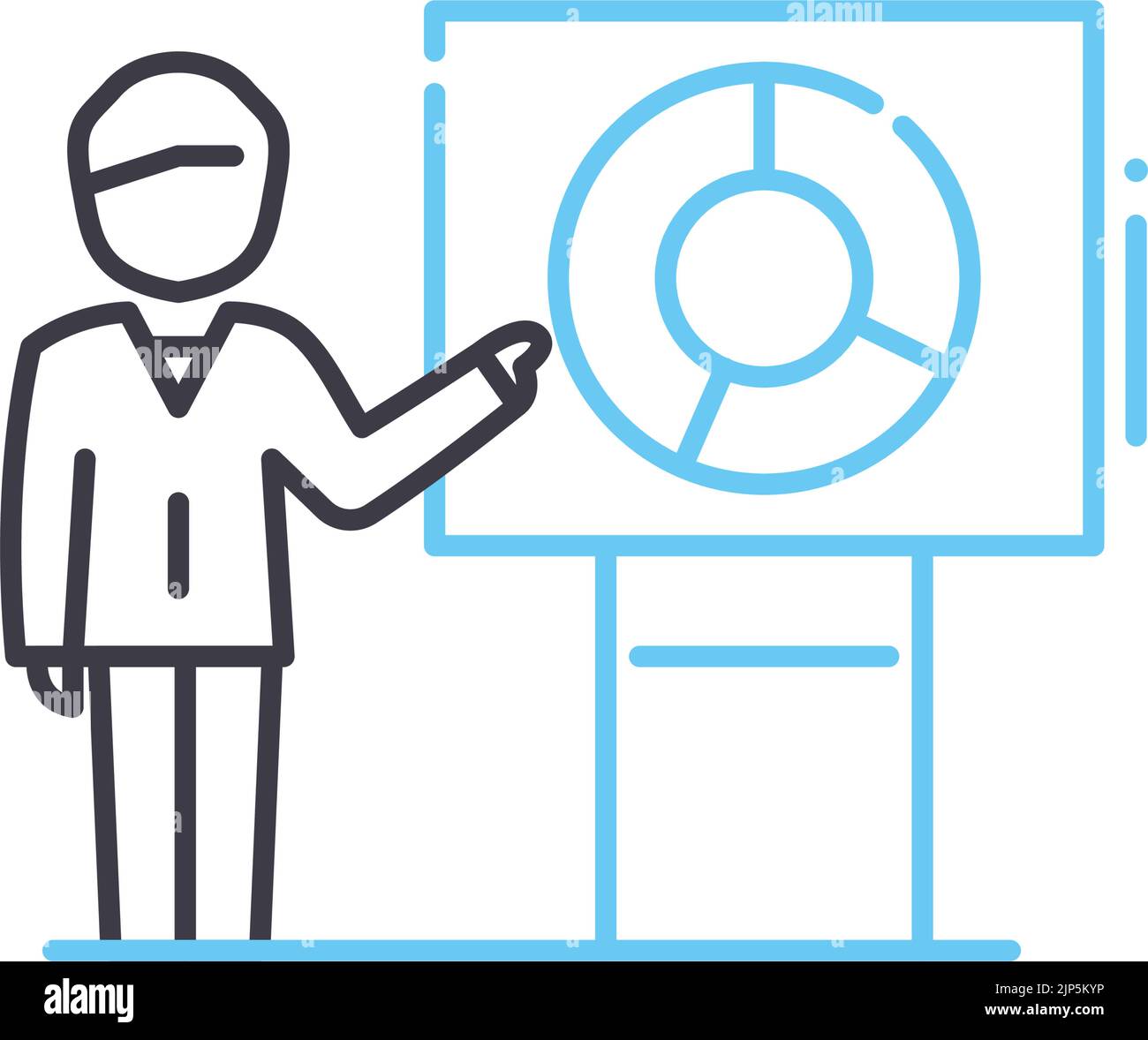 Business Presentation Line Icon Outline Symbol Vector Illustration