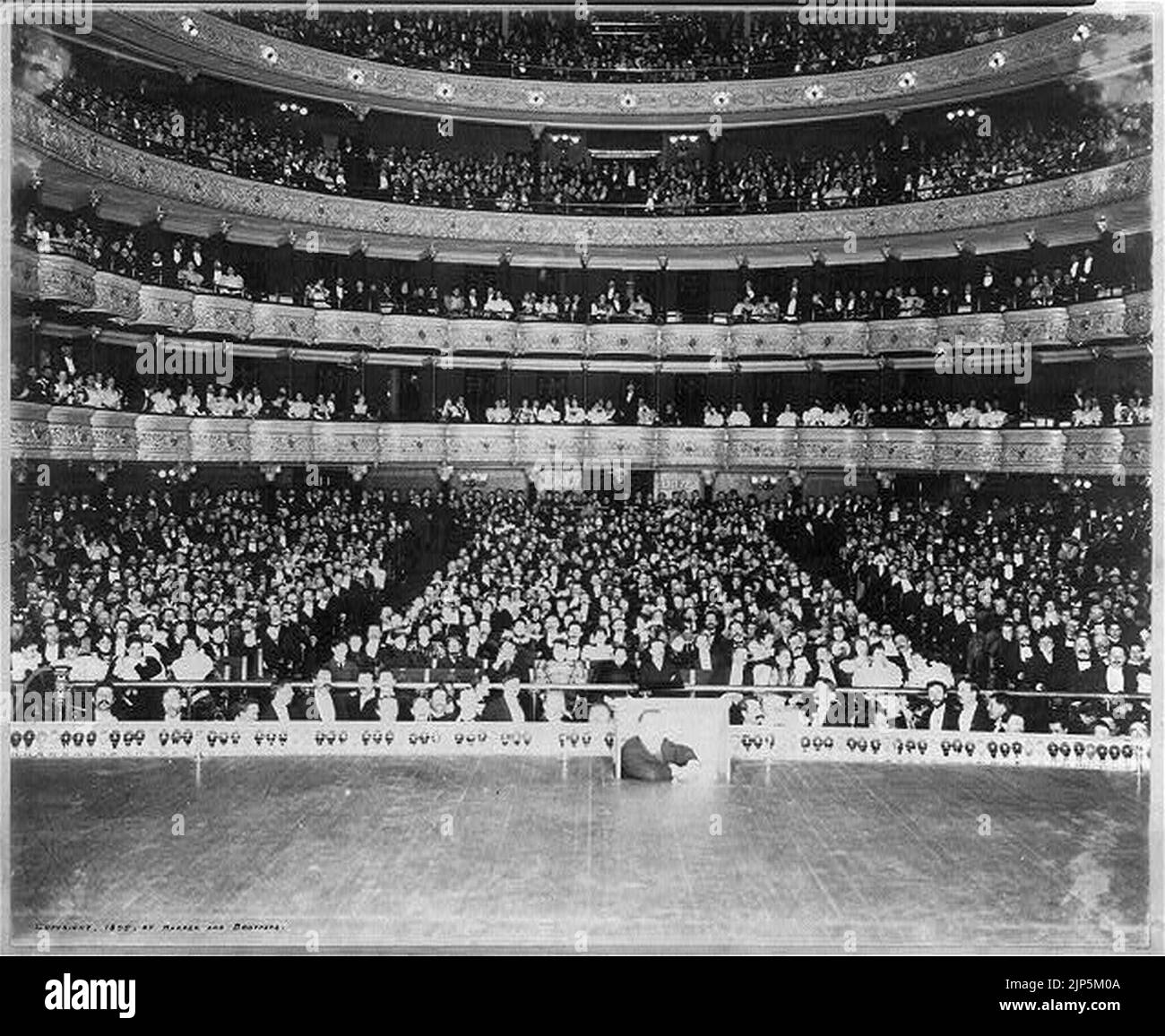 The Interior of the Metropolitan Opera House, New York, with an ...