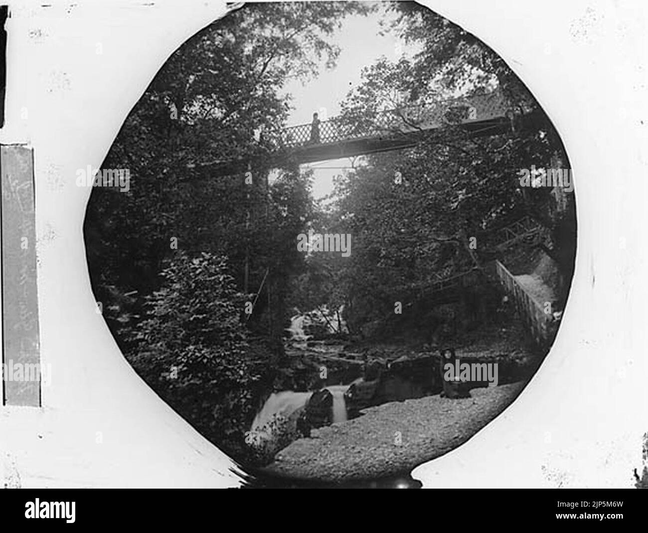 The iron bridge, Trefriw Stock Photo - Alamy