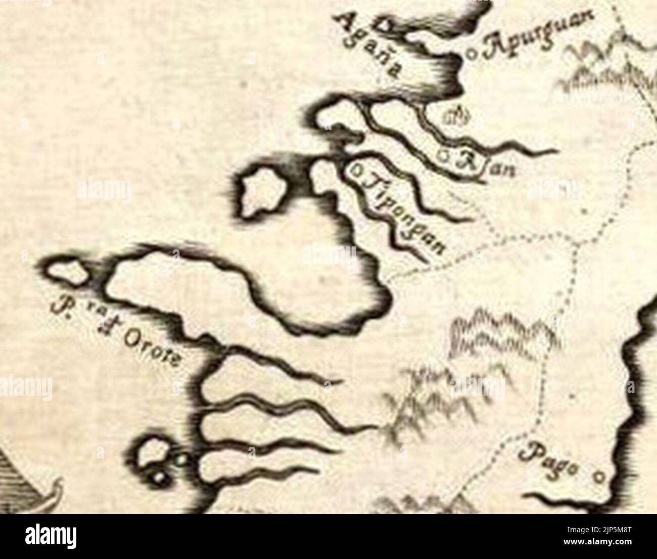 The Island of Guajan (Guam), detail from Carta Hydrographica y ...