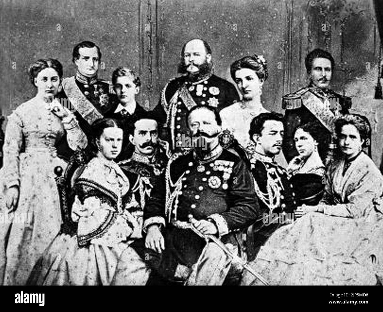 The Italian Royal Family in 1867 Stock Photo - Alamy