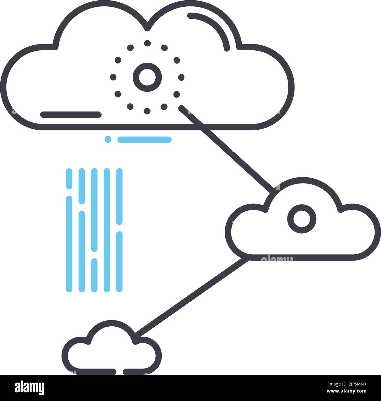 cloud networking line icon, outline symbol, vector illustration, concept sign Stock Vector Image ...