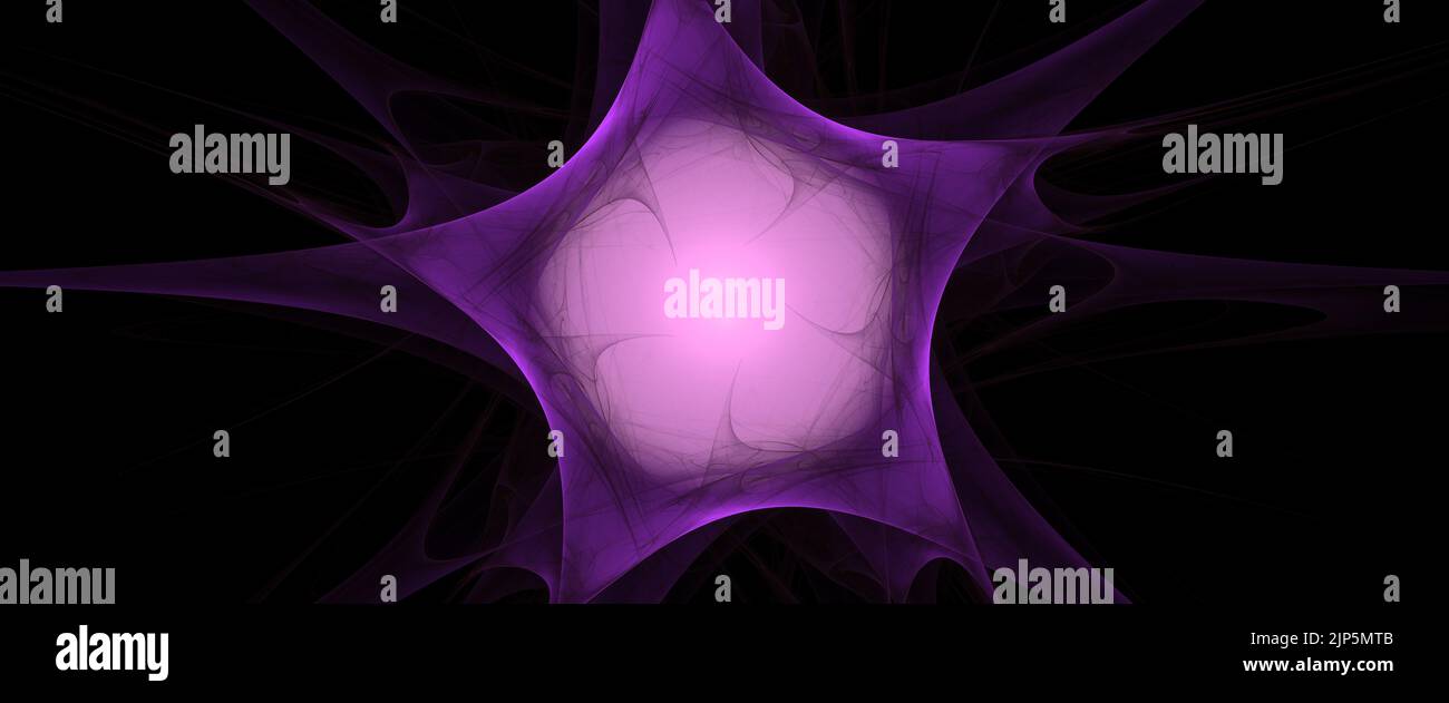 A panoramic illustration of an abstract flower shaped fractal ...