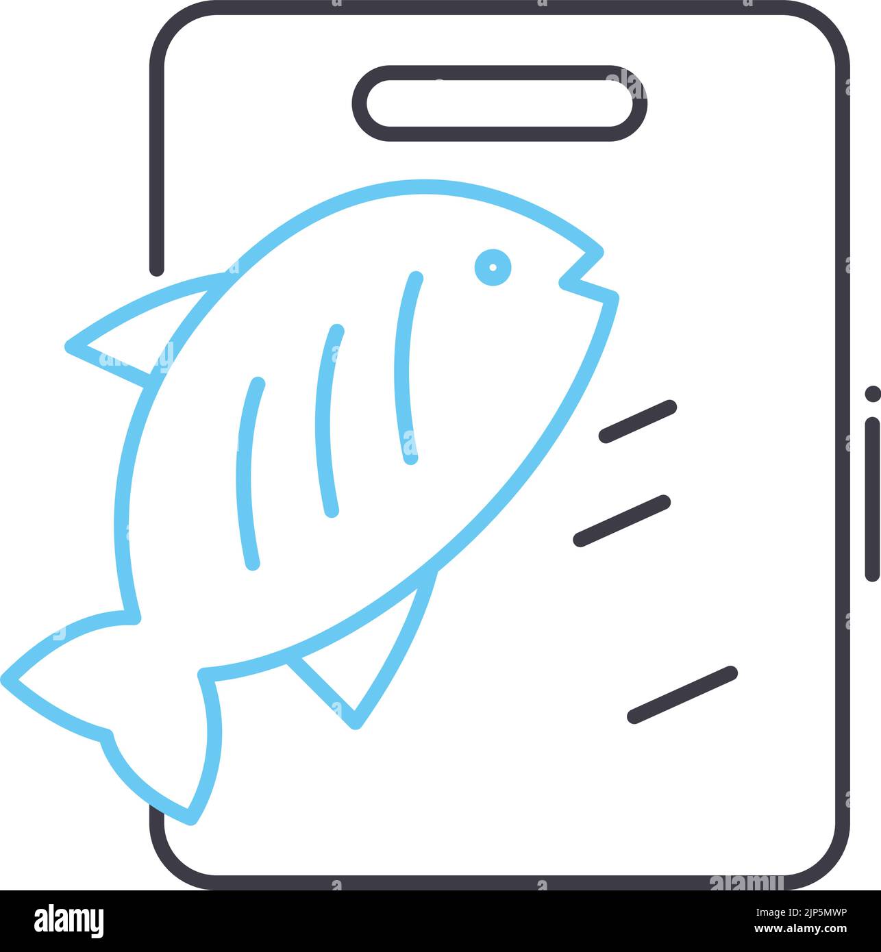 Fork cutting fish Stock Vector Images - Alamy