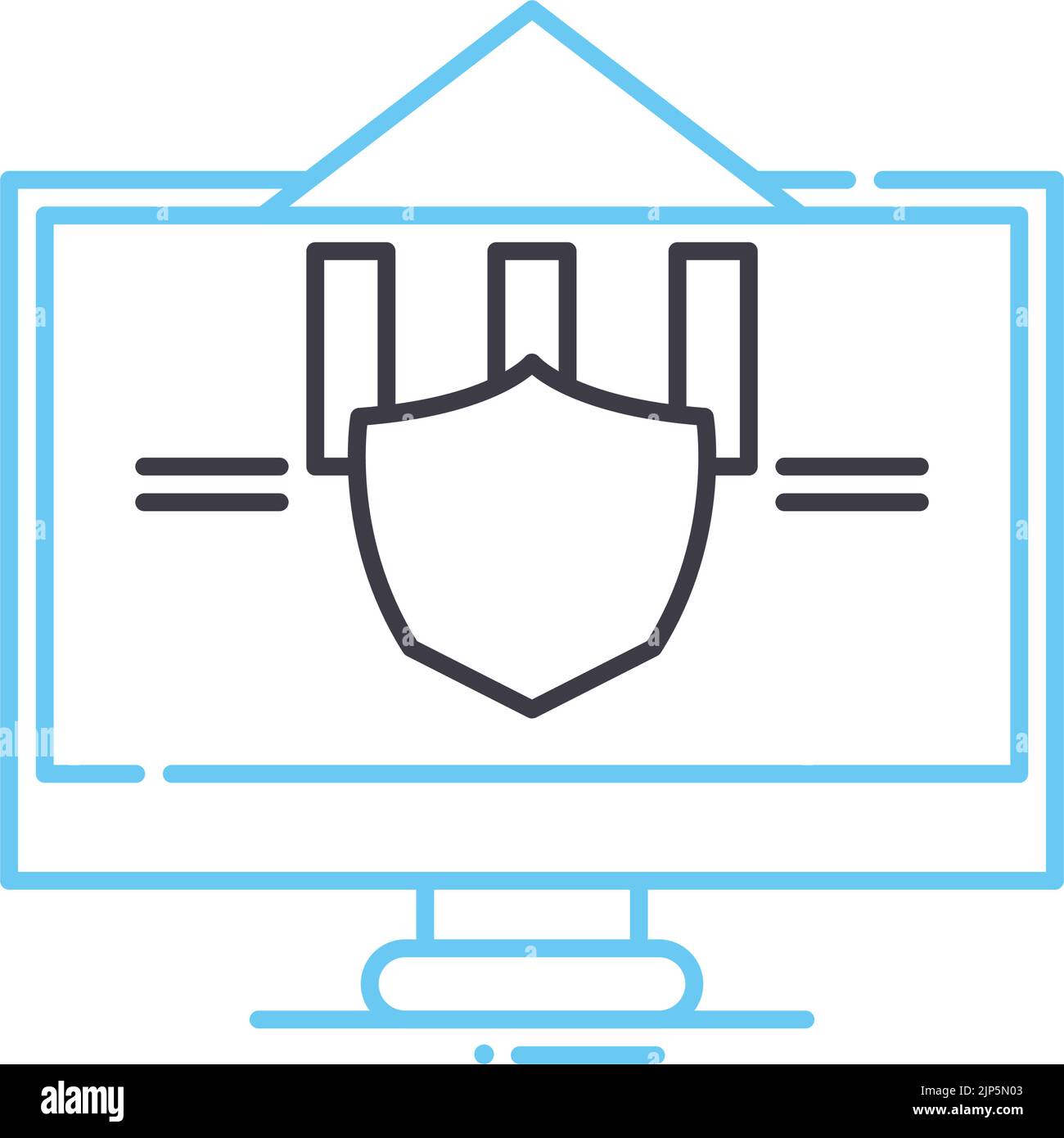 e-commerce security line icon, outline symbol, vector illustration ... e-commerce security line icon, outline symbol, vector illustration ...