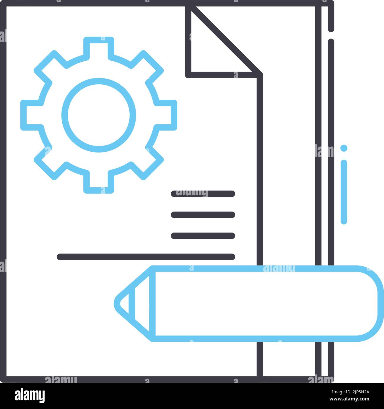 Documentation Line Icon Outline Symbol Vector Illustration Concept Sign Stock Vector Image