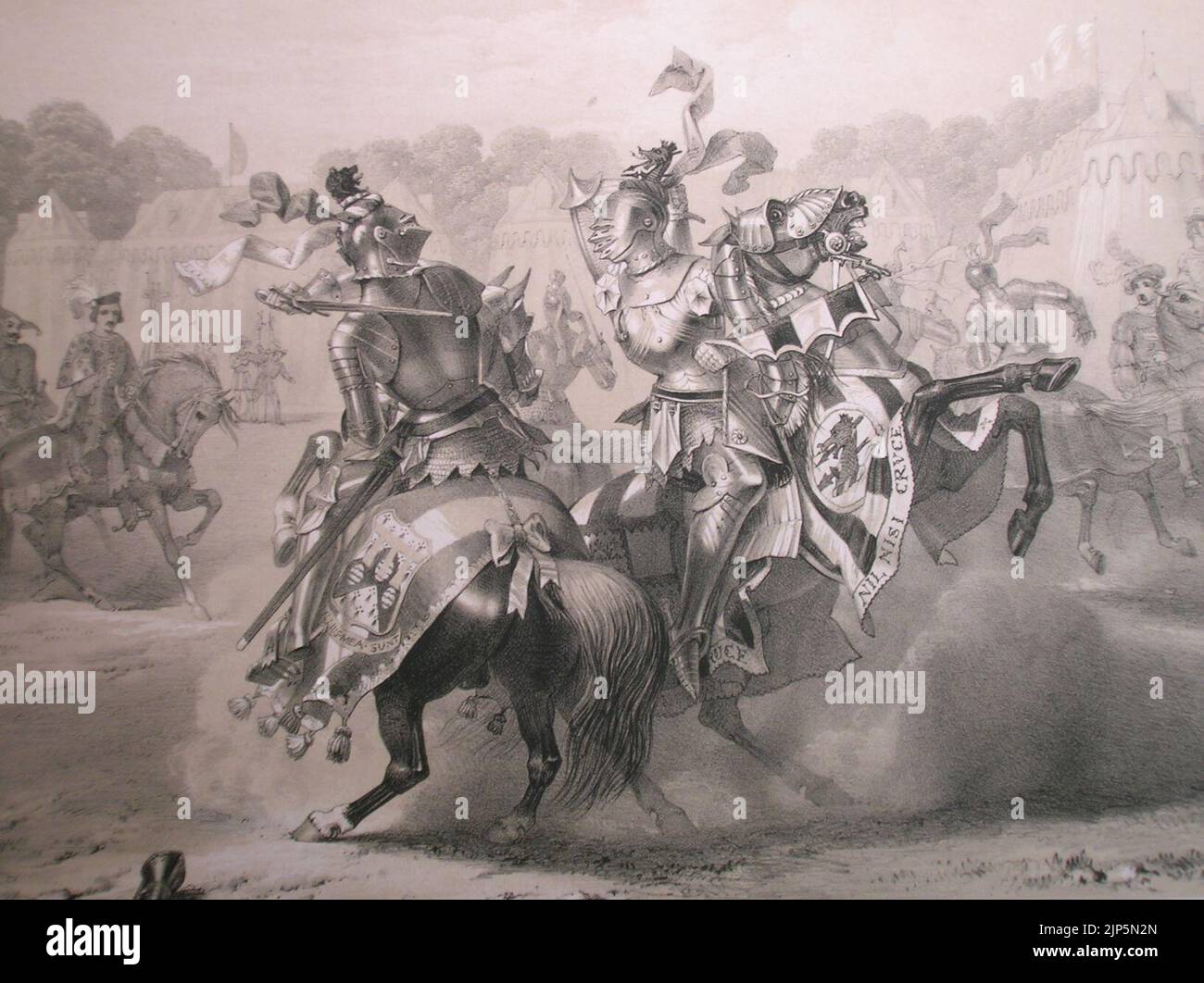 The Joust between the Lord of the Tournament and the knight of the Red ...