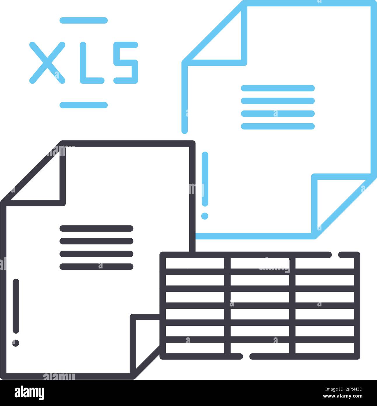 data sheet line icon, outline symbol, vector illustration, concept sign ...