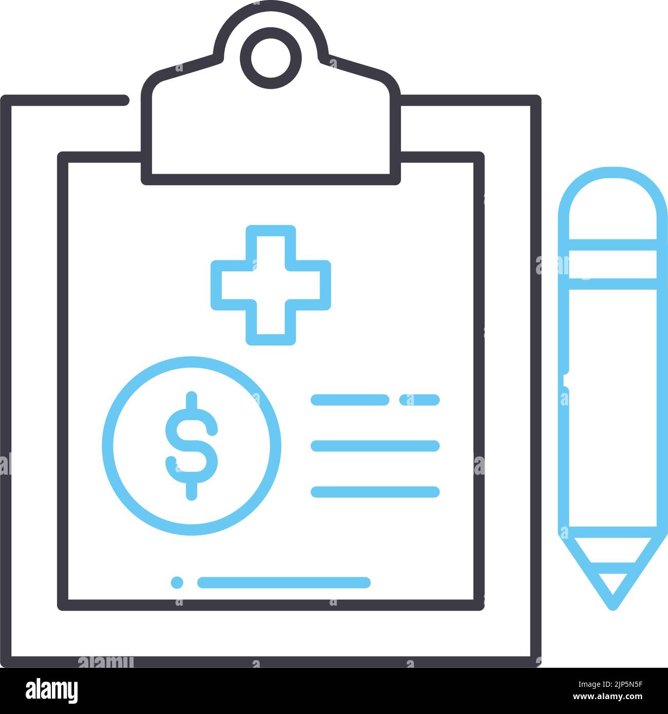 debit entry line icon, outline symbol, vector illustration, concept ...