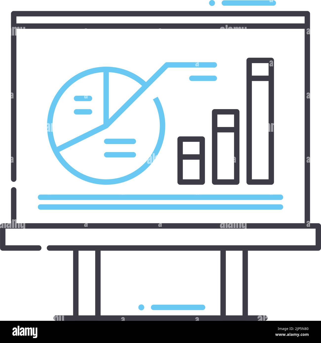 demonstration line icon, outline symbol, vector illustration, concept ...