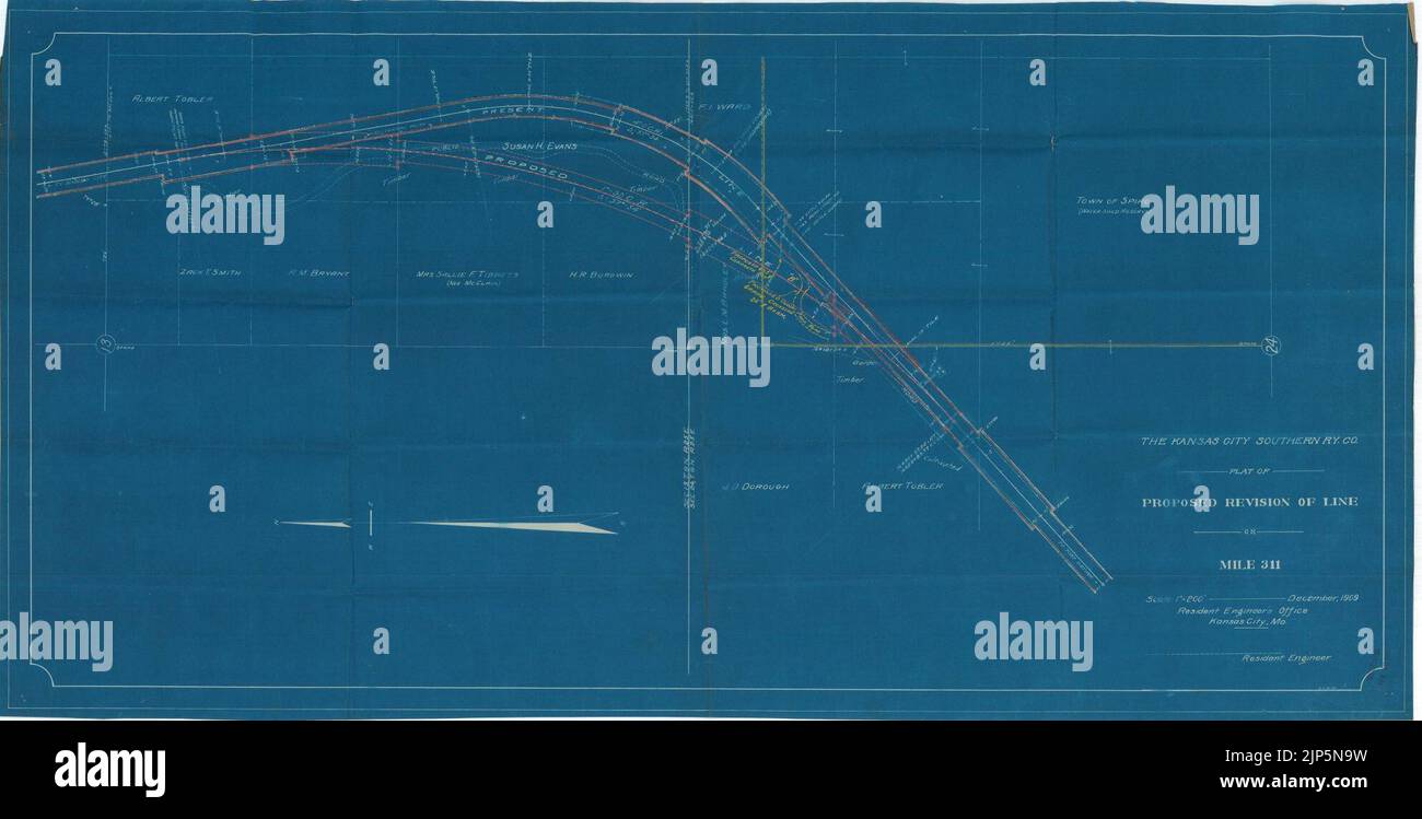 The Kansas City Southern Ry. Co. Plat of Proposed Revision of Line on ...