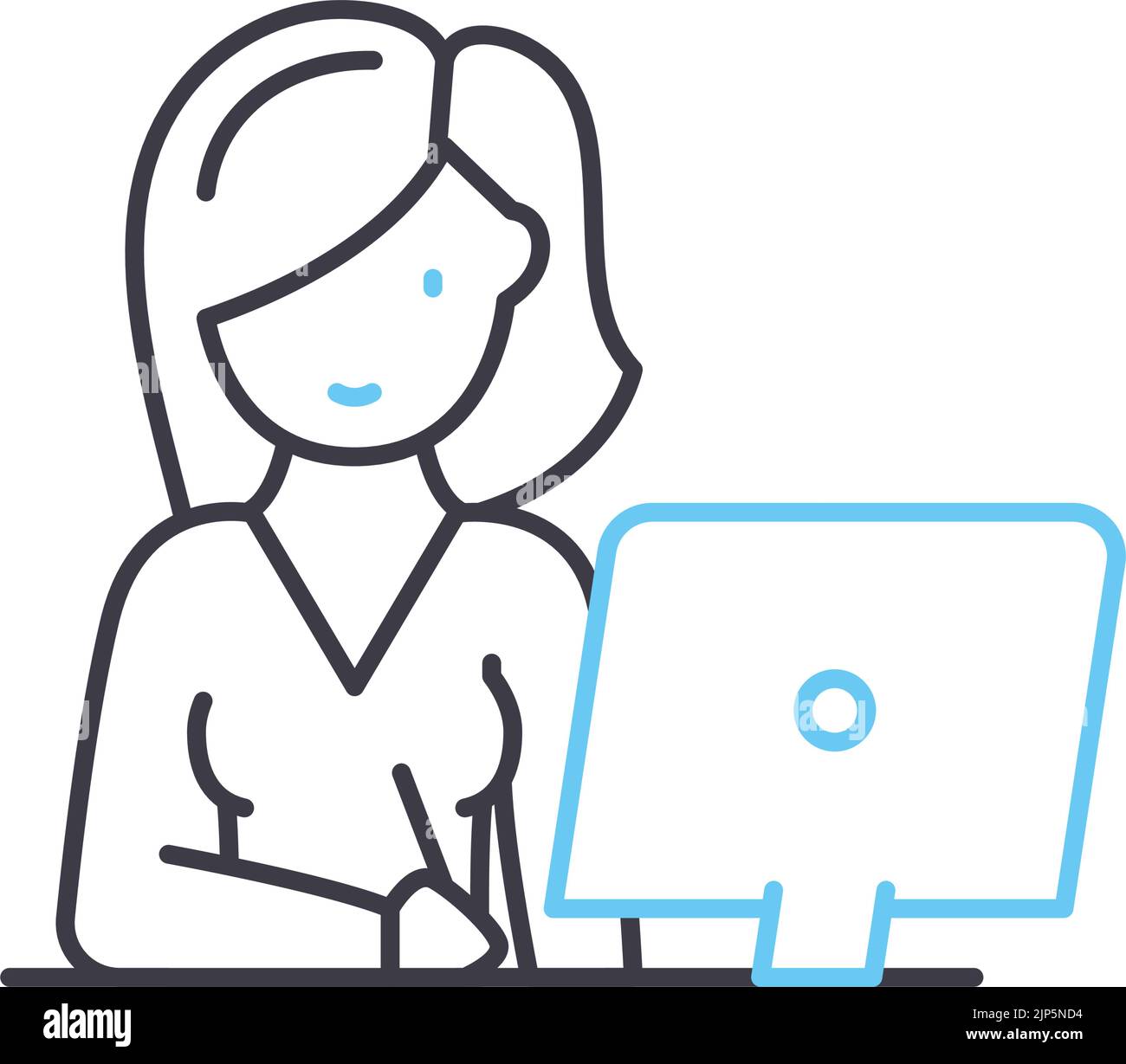 Designer Line Icon Outline Symbol Vector Illustration Concept Sign 4741