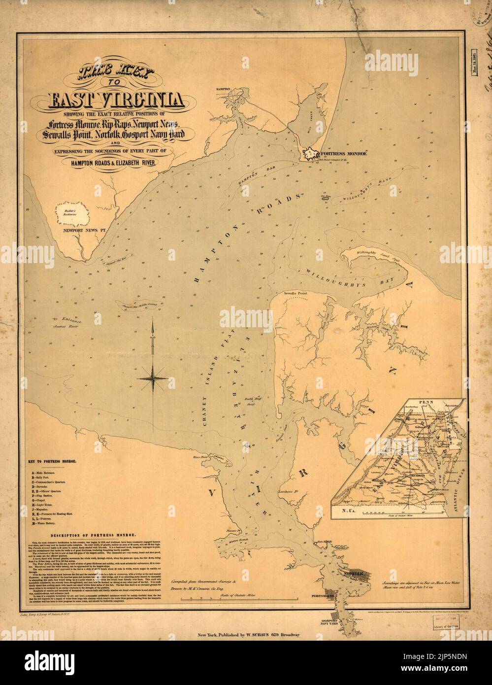The key to East Virginia showing the exact relative positions of ...