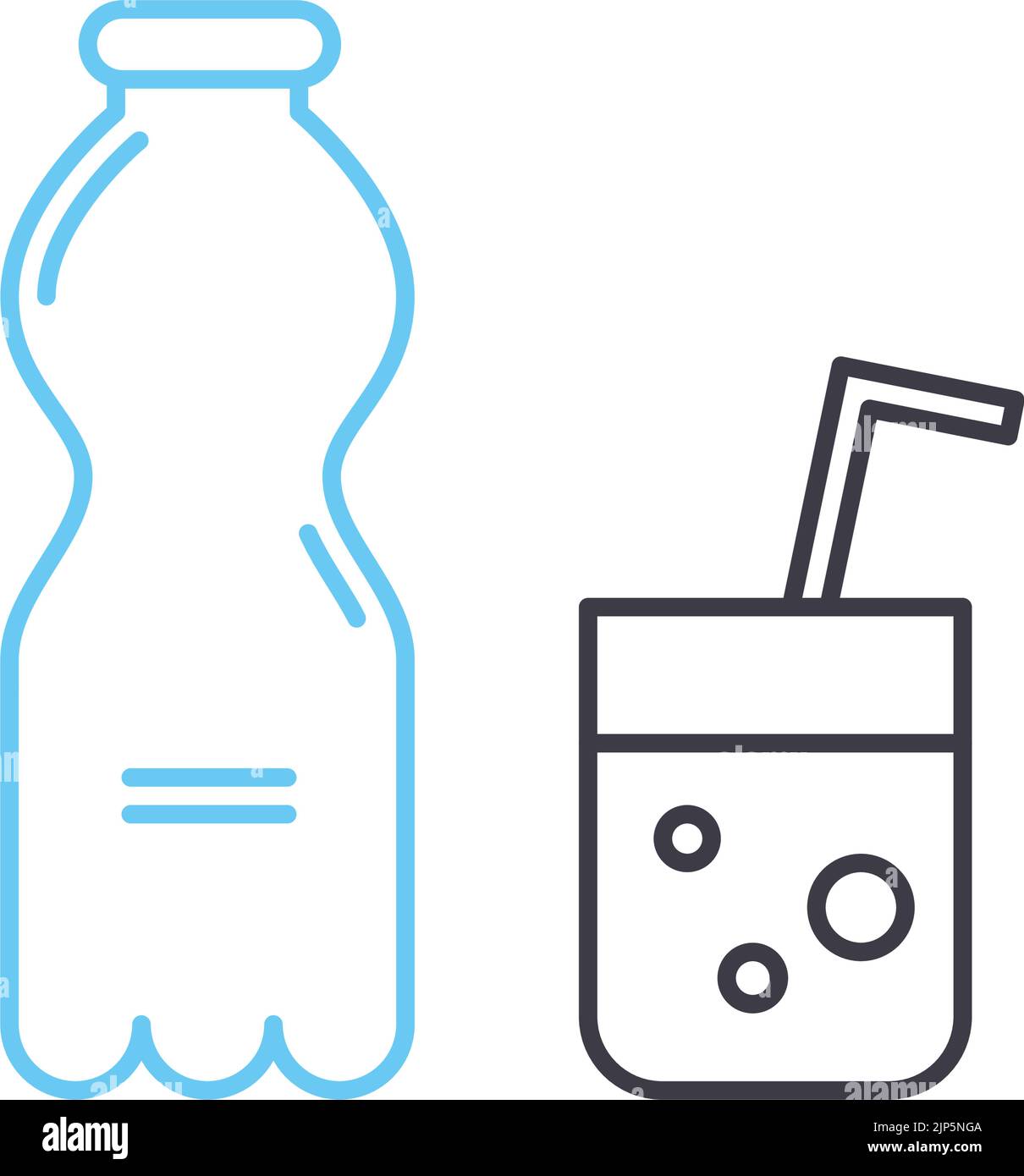 cola line icon, outline symbol, vector illustration, concept sign Stock ...