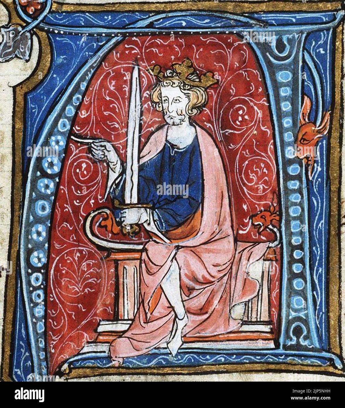 The King Conrad I enthroned Stock Photo - Alamy