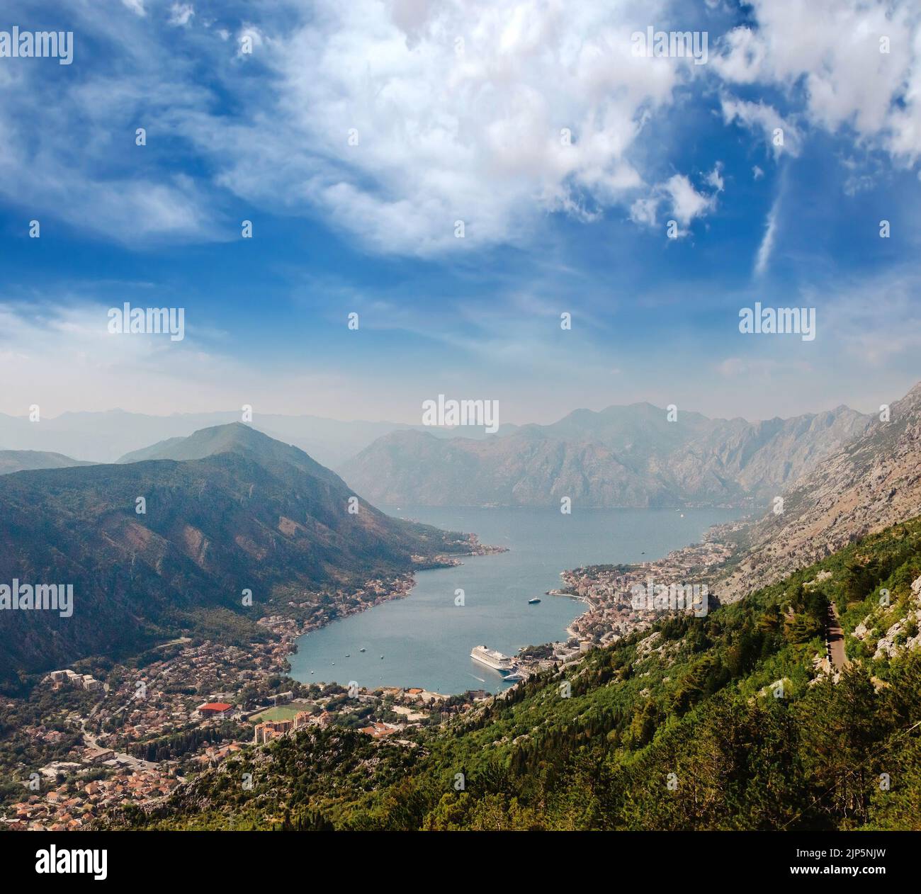 Kotor Bay - Montenegro - nature and architecture background. Kotor bay ...
