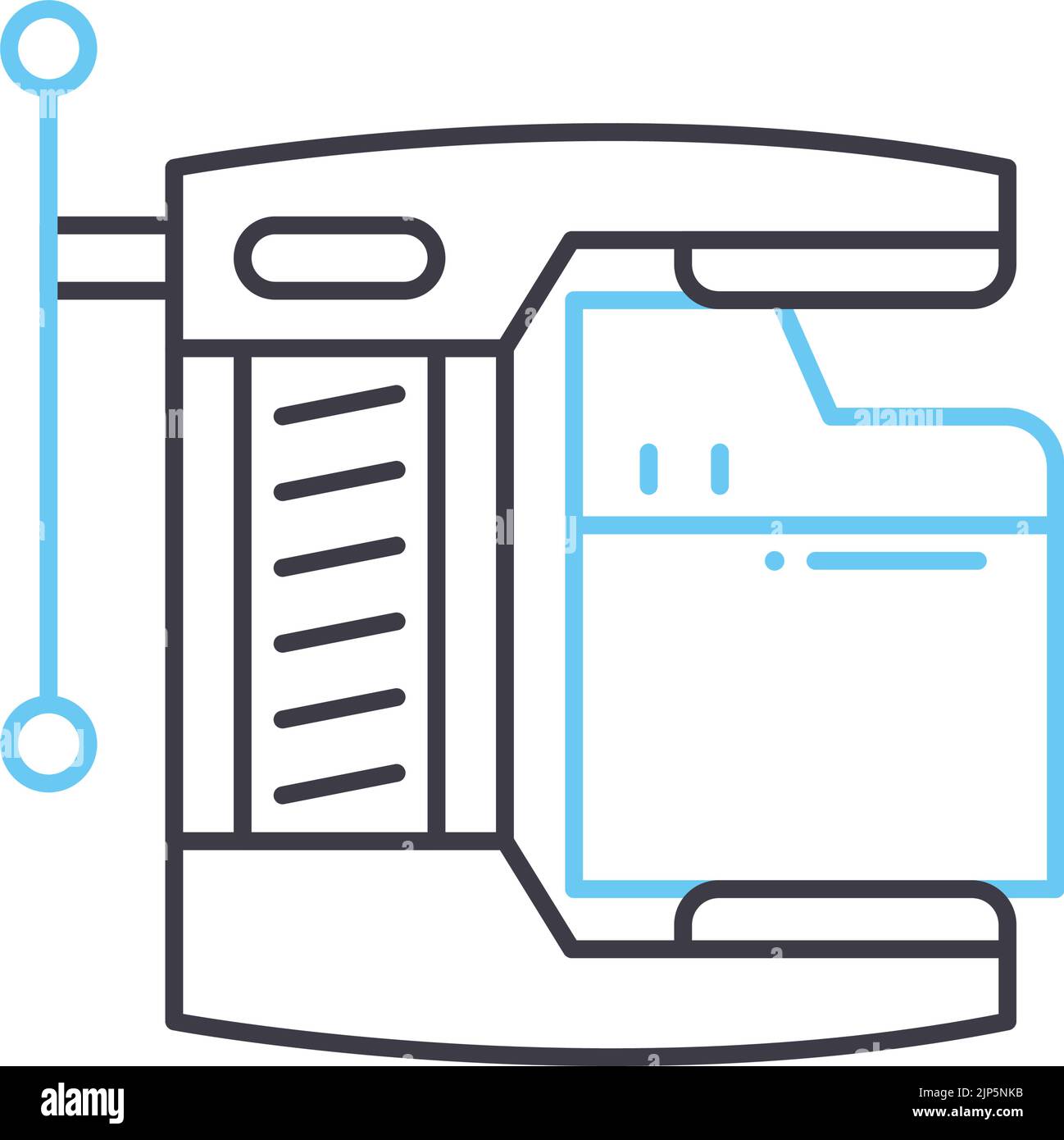 compressed file line icon, outline symbol, vector illustration, concept ...