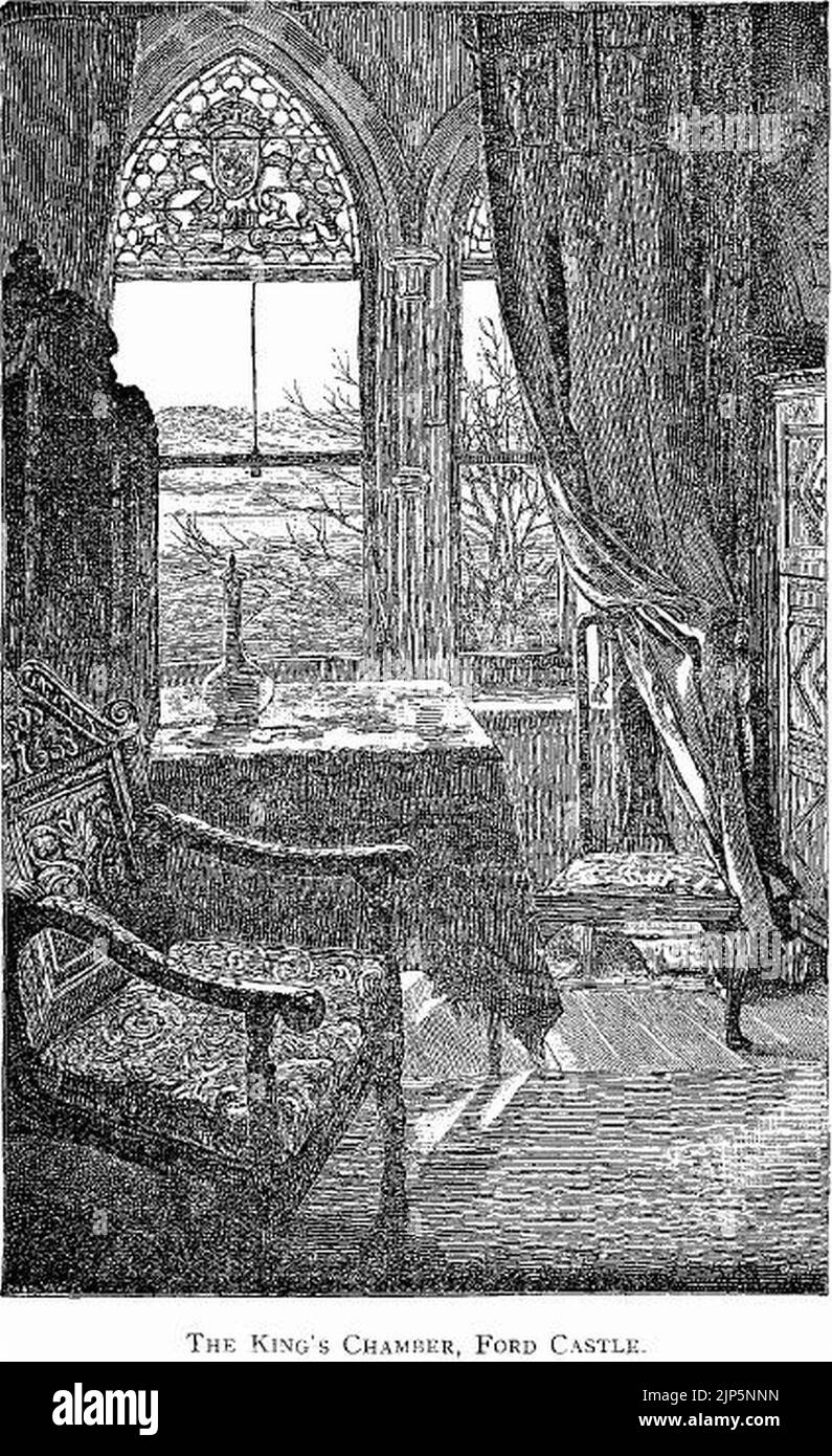 The King's Chamber, Ford Castle Stock Photo - Alamy