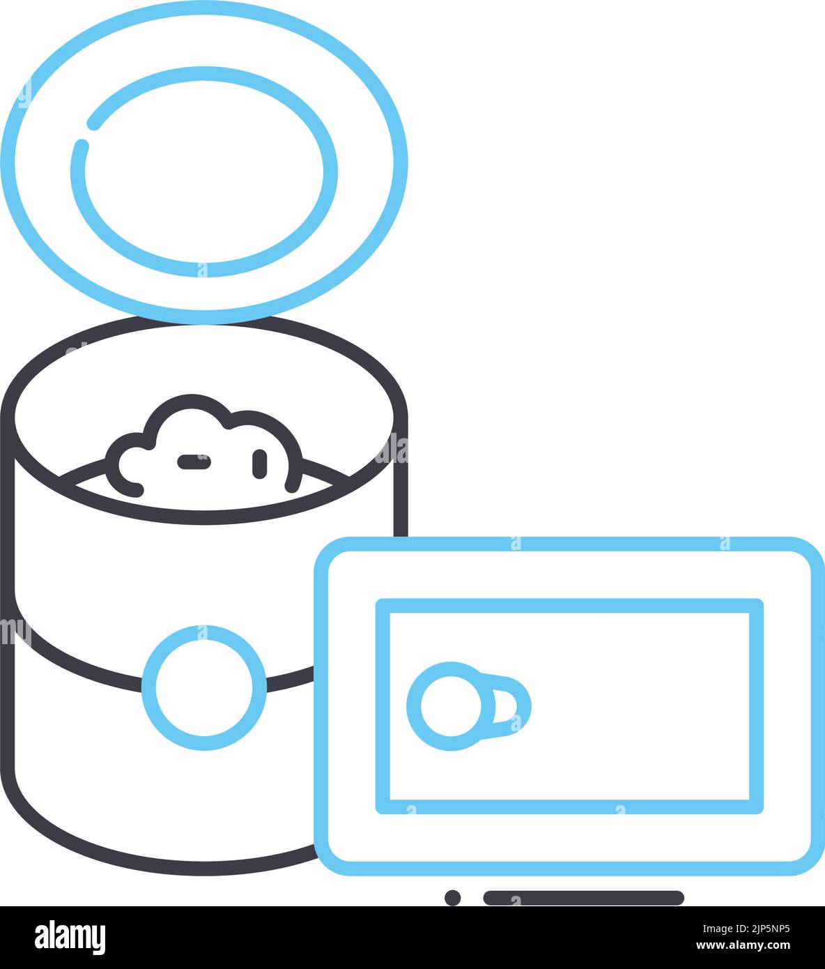 canned goods line icon, outline symbol, vector illustration, concept ... canned goods line icon, outline symbol, vector illustration, concept ...