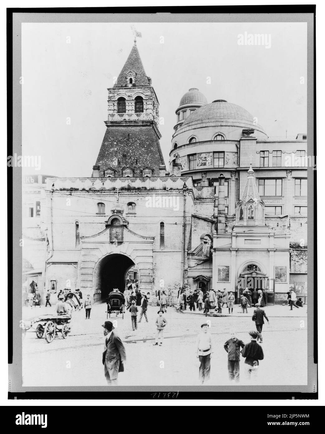 The Kremlin gate, with its Tartar architecture and religious chapel ...