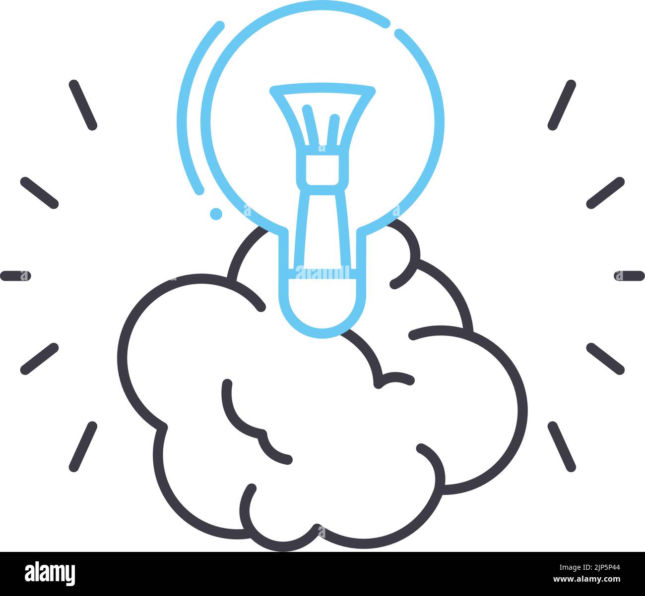 creative idea line icon, outline symbol, vector illustration, concept ...