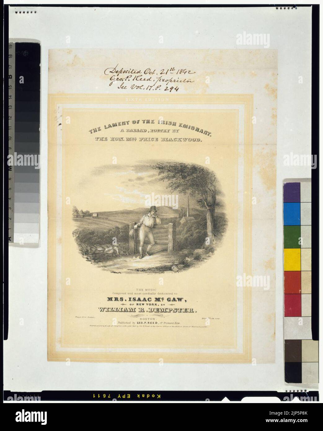 The lament of the Irish emigrant - a ballad - poetry by the hon. Mrs ...