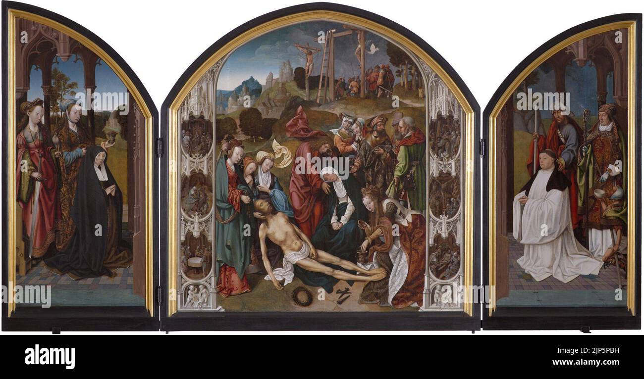 The lamentation, by Cornelis Engebrechtsz Stock Photo - Alamy