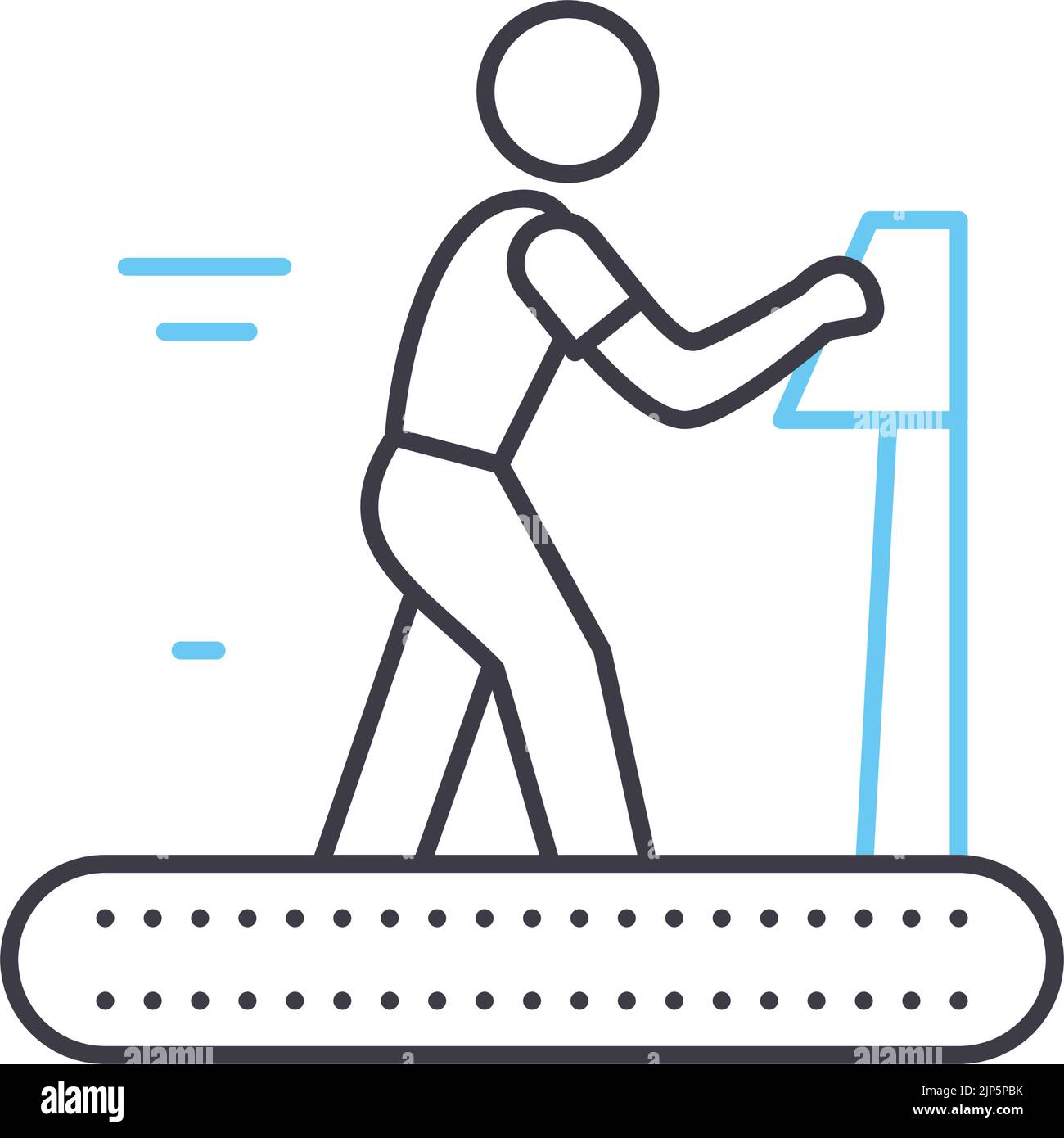 exercise stress test line icon, outline symbol, vector illustration ...