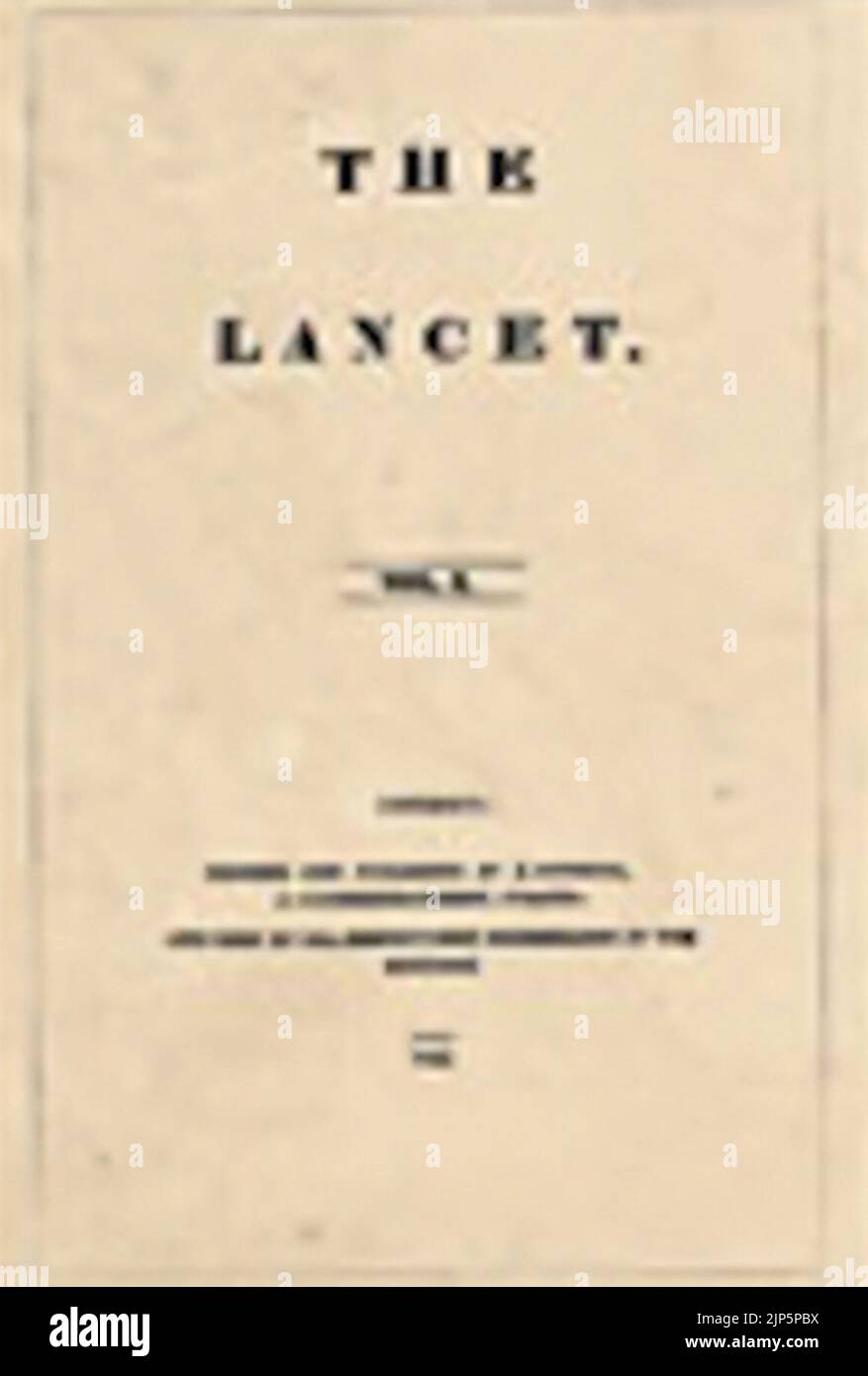 The Lancet first issue Stock Photo - Alamy