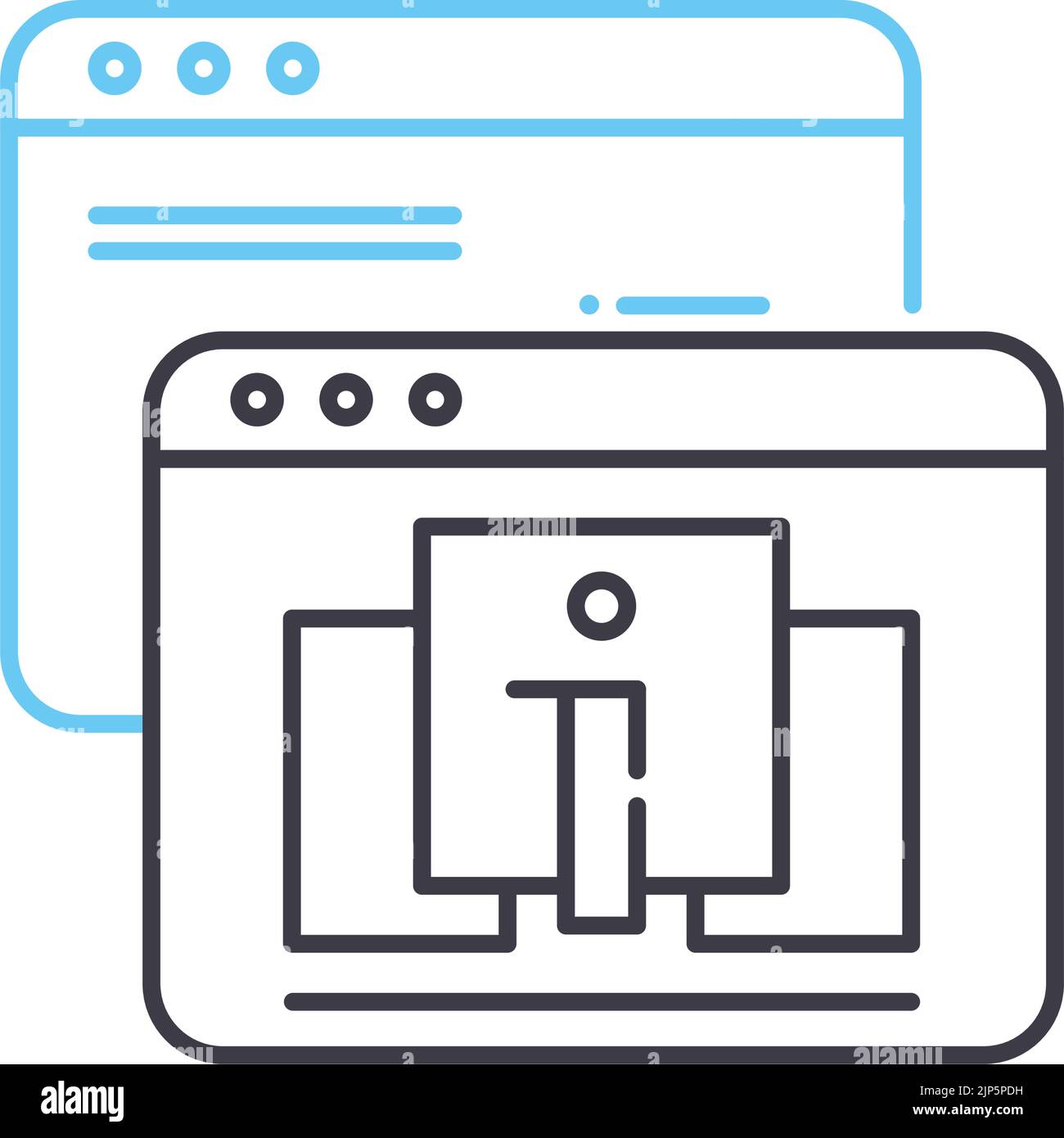 Documentation Portal Line Icon Outline Symbol Vector Illustration