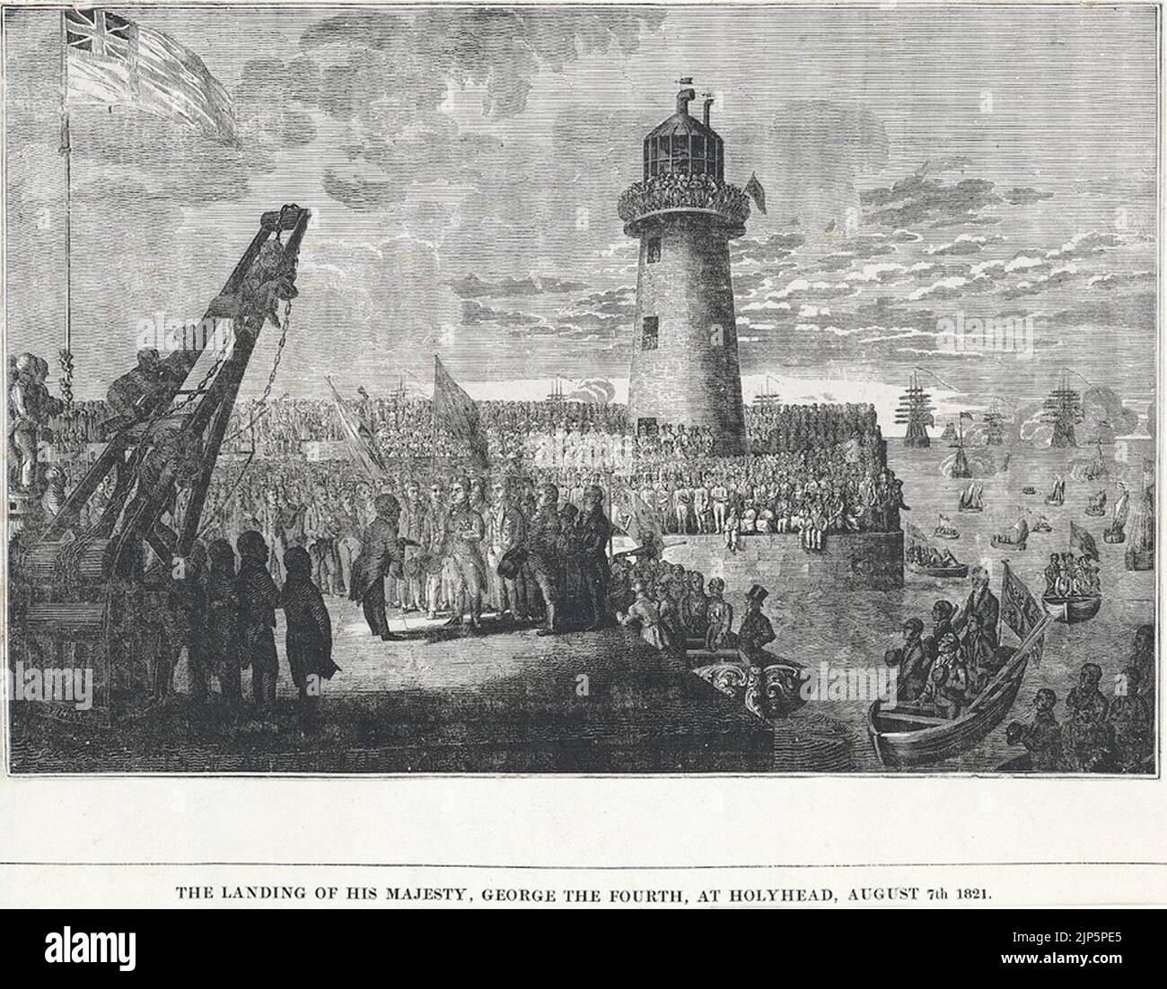 The landing of his Majesty, George the Fourth, at Holyead,August 1821 ...