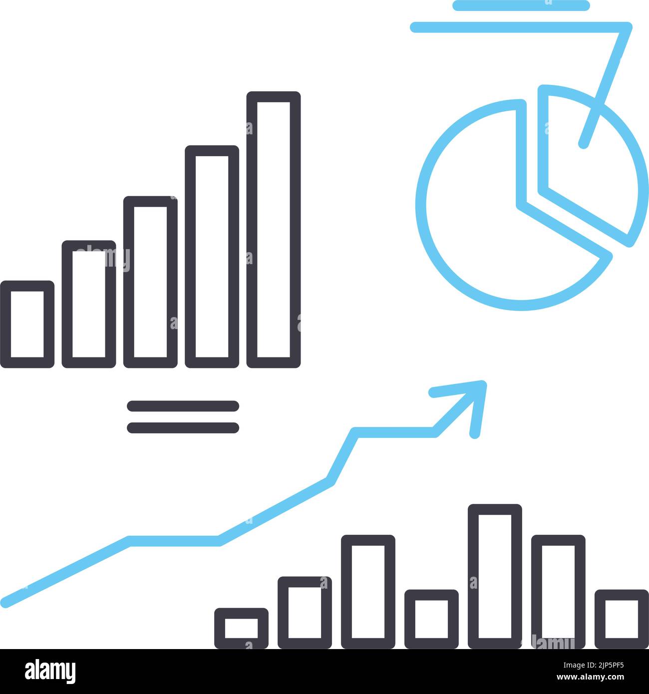 financial data analytics line icon, outline symbol, vector illustration ... financial data analytics line icon, outline symbol, vector illustration ...