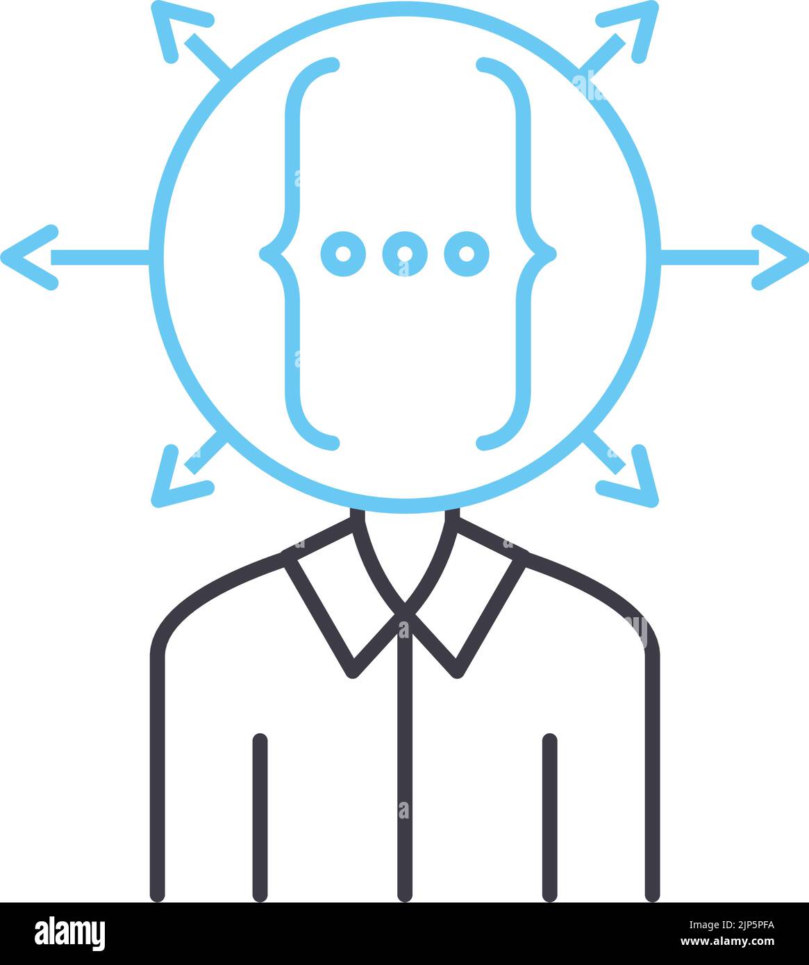 developer avatar line icon, outline symbol, vector illustration ...