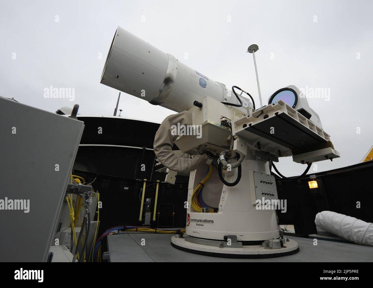 The Laser Weapon System (LaWS) is temporarily installed aboard USS ... The Laser Weapon System (LaWS) is temporarily installed aboard USS ...