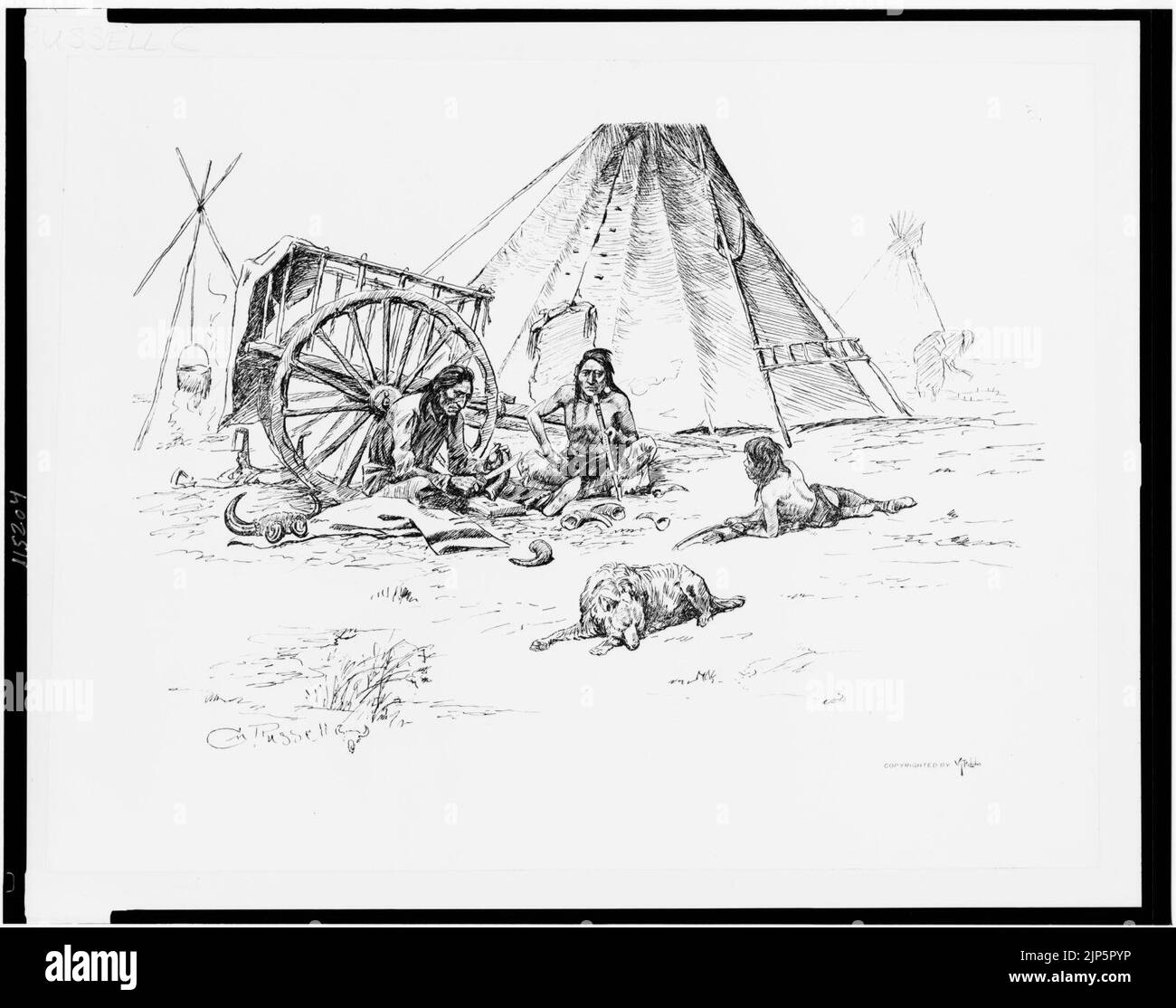The last of the buffalo - C.M. Russell Stock Photo - Alamy