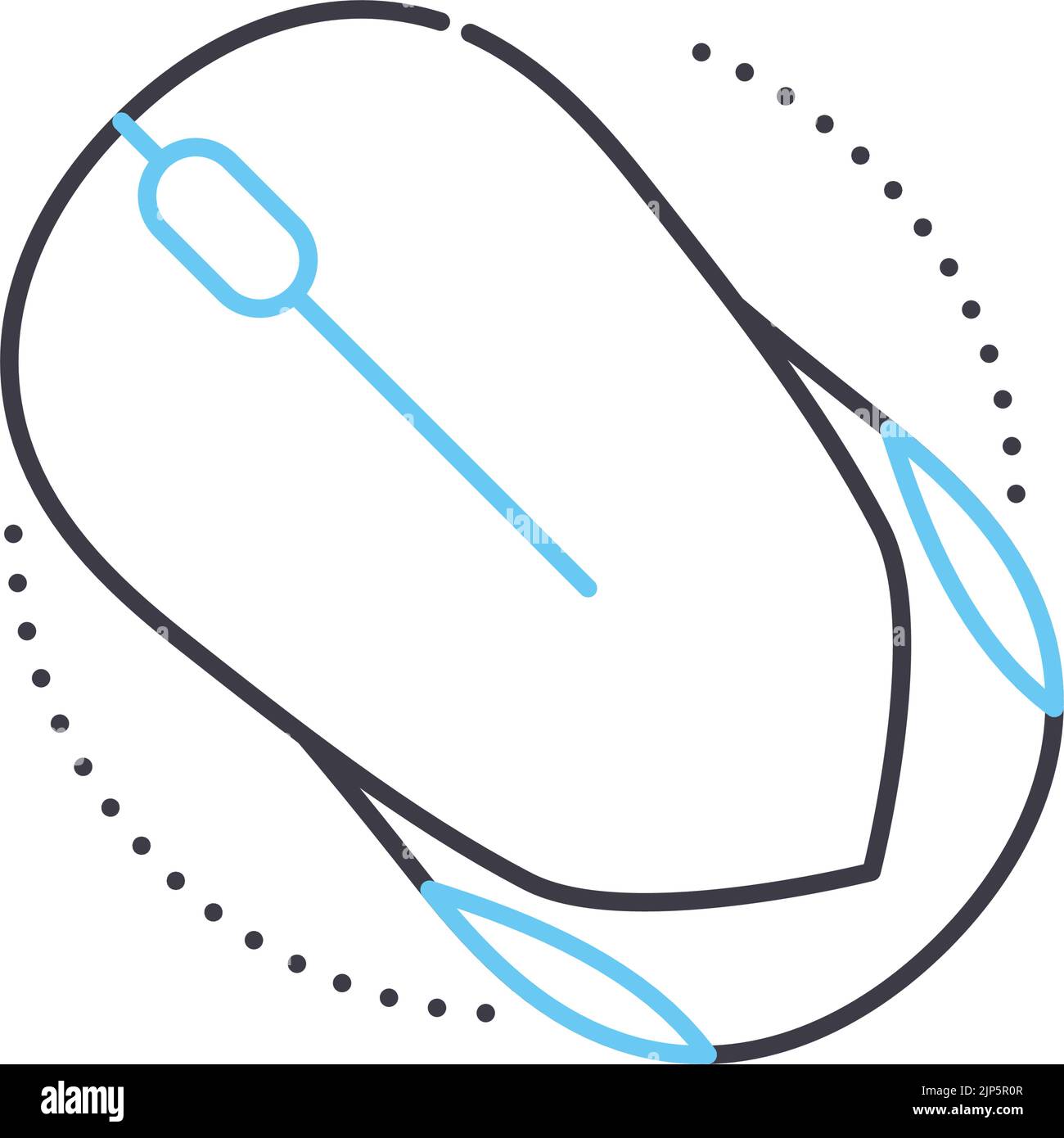 computer mouse line icon, outline symbol, vector illustration, concept sign Stock Vector Image ...