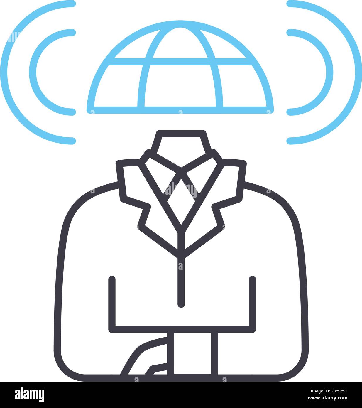 cloud wireless line icon, outline symbol, vector illustration, concept ...