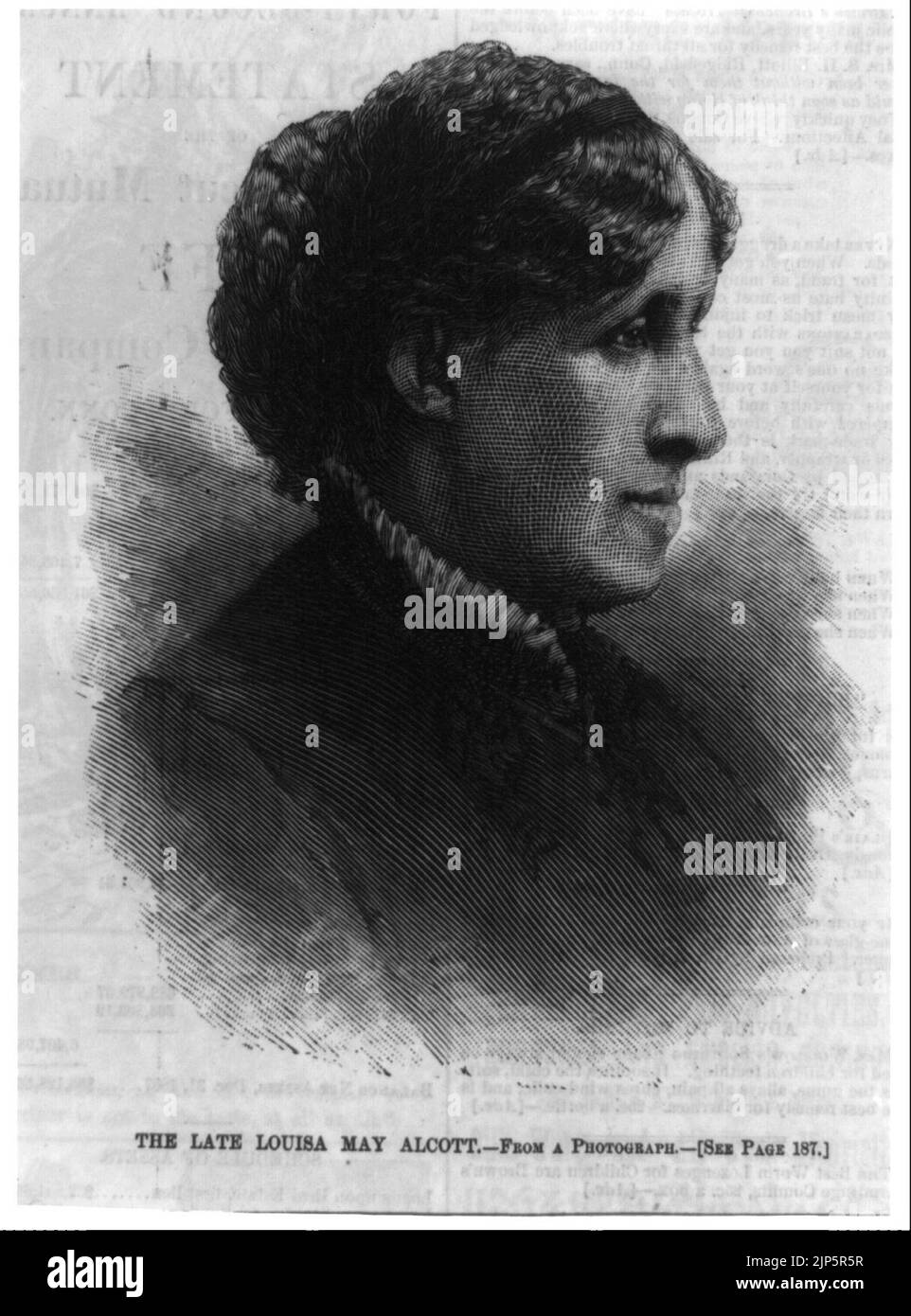 The late Louisa May Alcott Stock Photo - Alamy