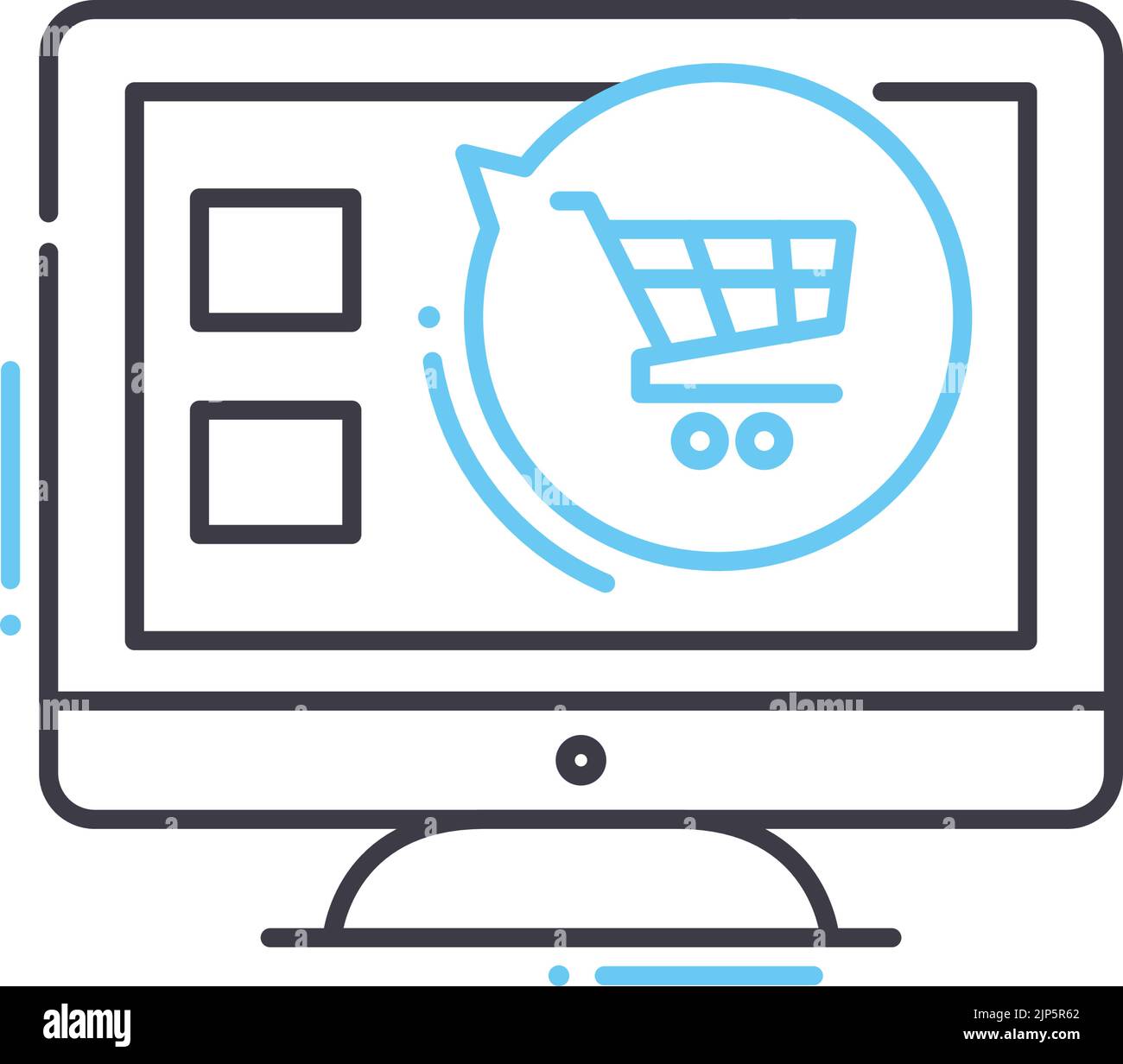 e-commerce line icon, outline symbol, vector illustration, concept sign ...